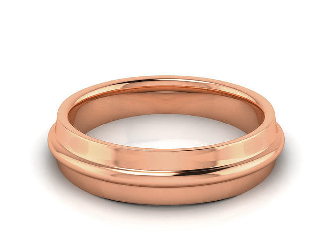 Plain Gold Band Ring 3dm render detail 3D model 3D printable | CGTrader