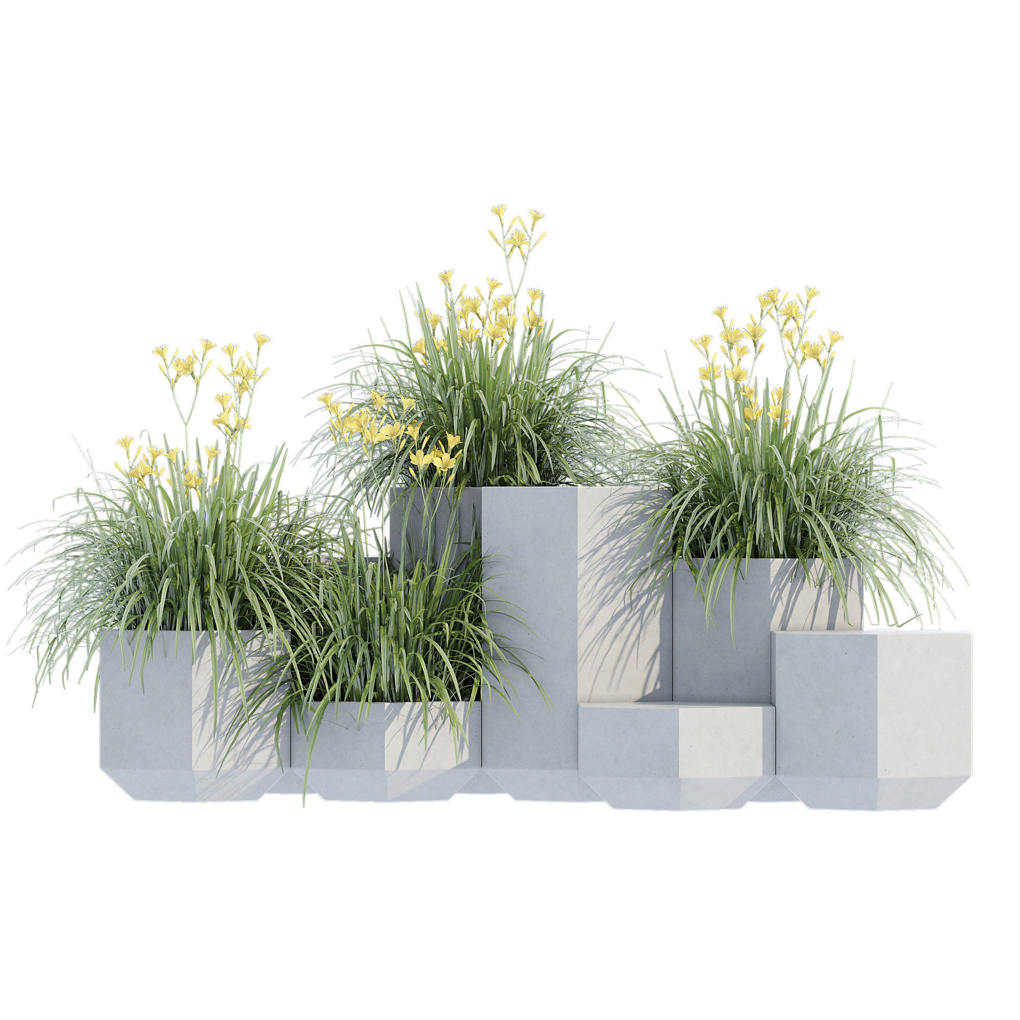 Hex-Block Planter 3D model | CGTrader