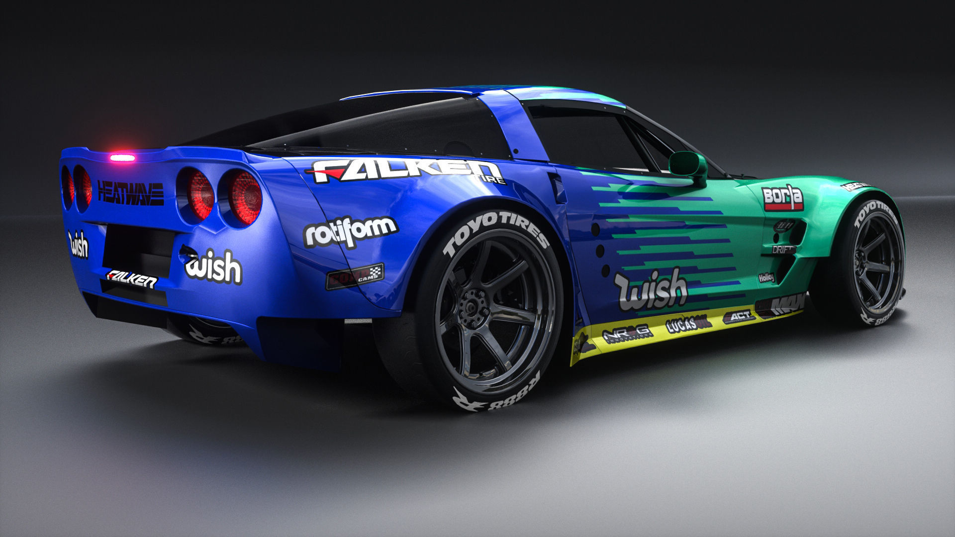 CHEVROLET CORVETTE C6 formula drift 3D model | CGTrader