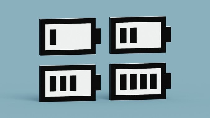 3D model Battery Icon VR / AR / low-poly | CGTrader