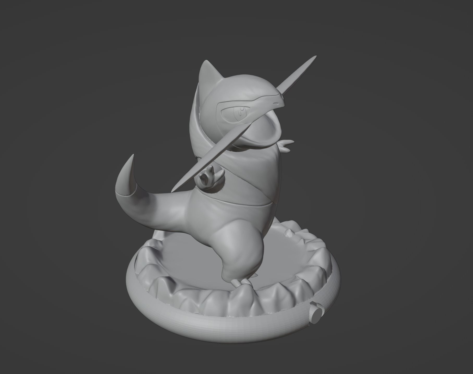 Axew Fraxure and Haxorus 3D print model 3D model 3D printable | CGTrader