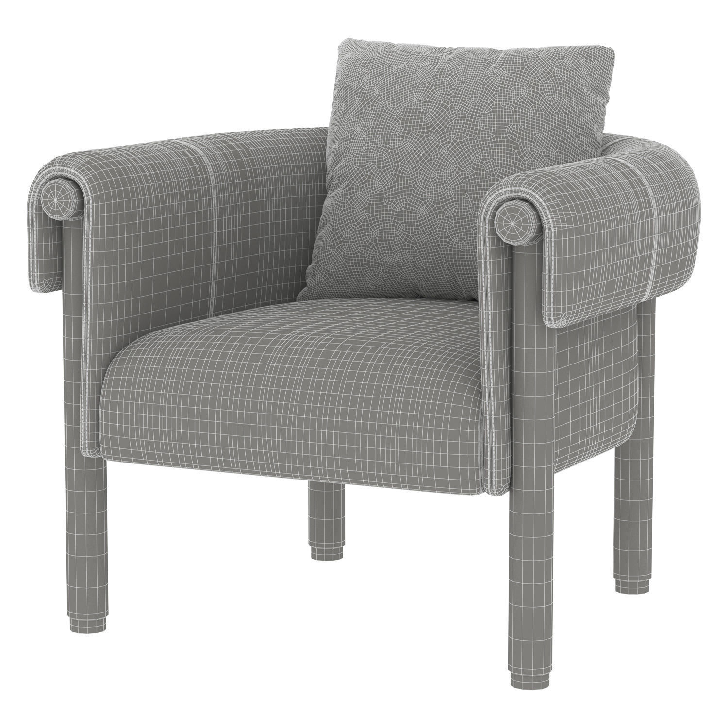 Gilliam Valencia Camel Chair 3D model | CGTrader