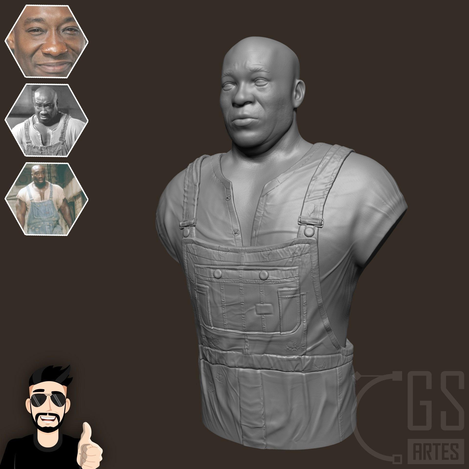 JOHN COFFEY - THE GREEN MILE 3D model 3D printable | CGTrader