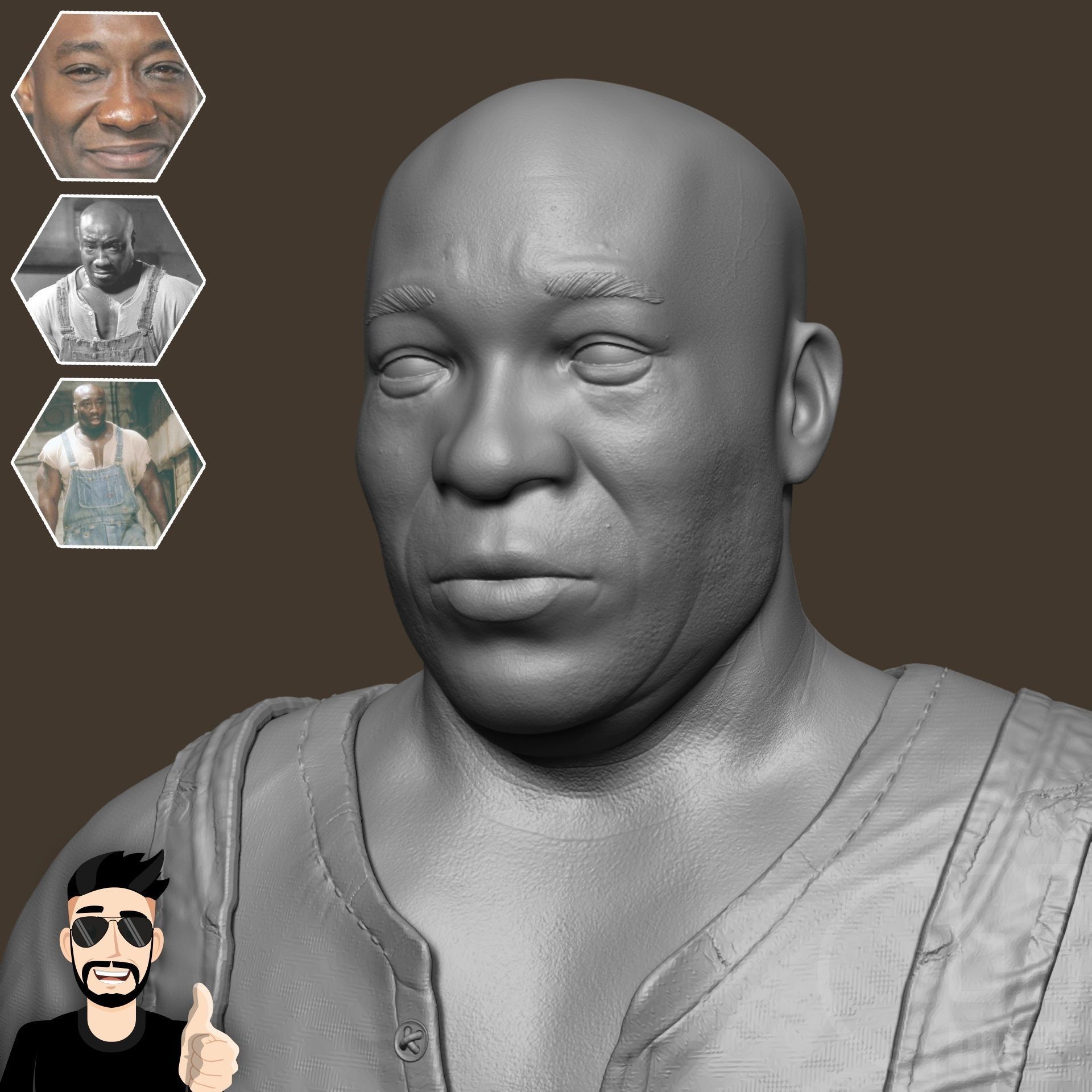 JOHN COFFEY - THE GREEN MILE 3D model 3D printable | CGTrader
