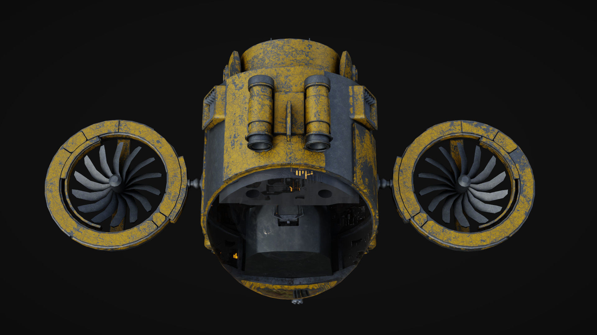 3D model sci-fi helicopter rotor craft VR / AR / low-poly | CGTrader