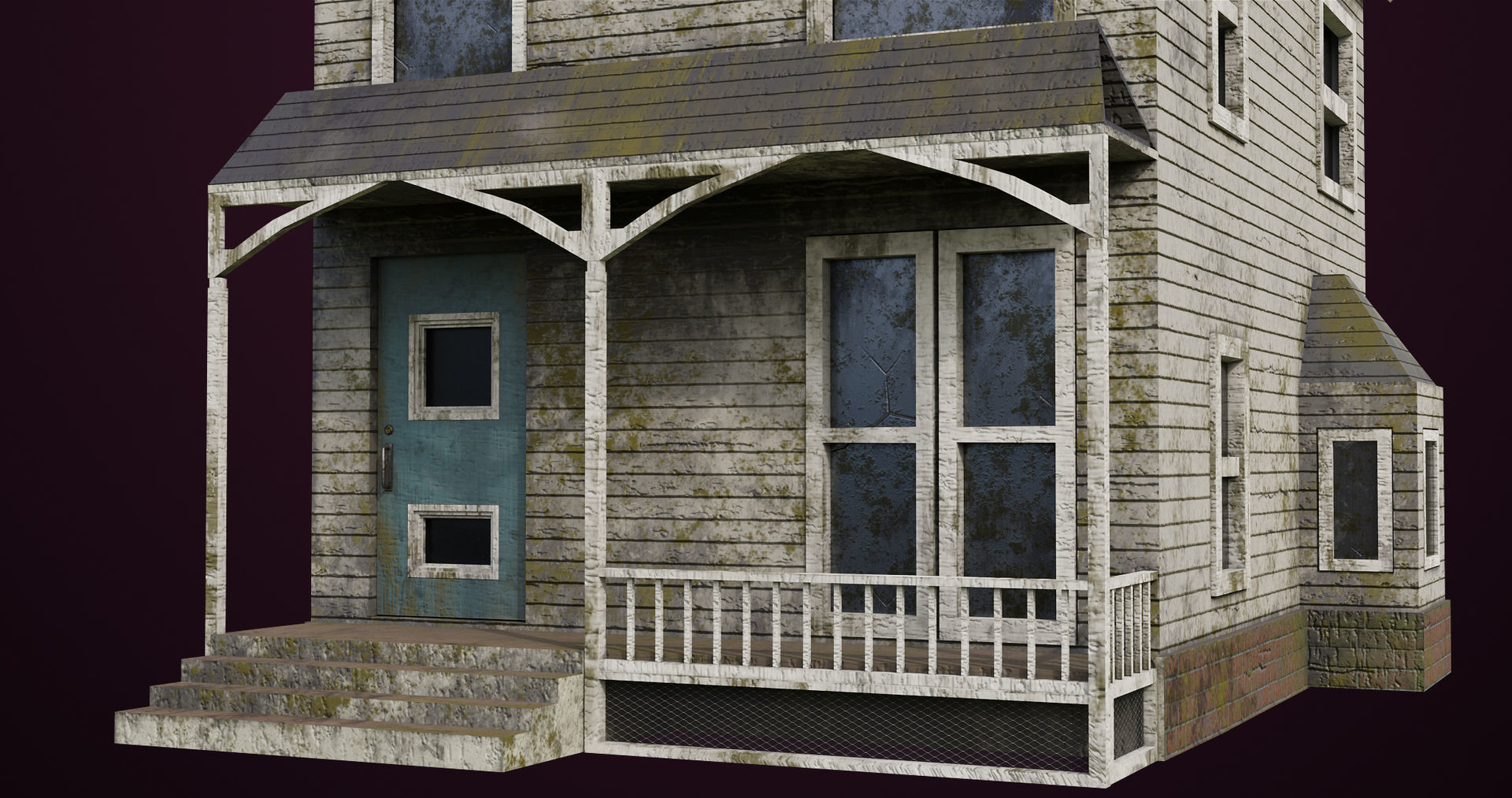 3D model Old Dusty Vintage House01 All PBR Unity UE Textures Included ...