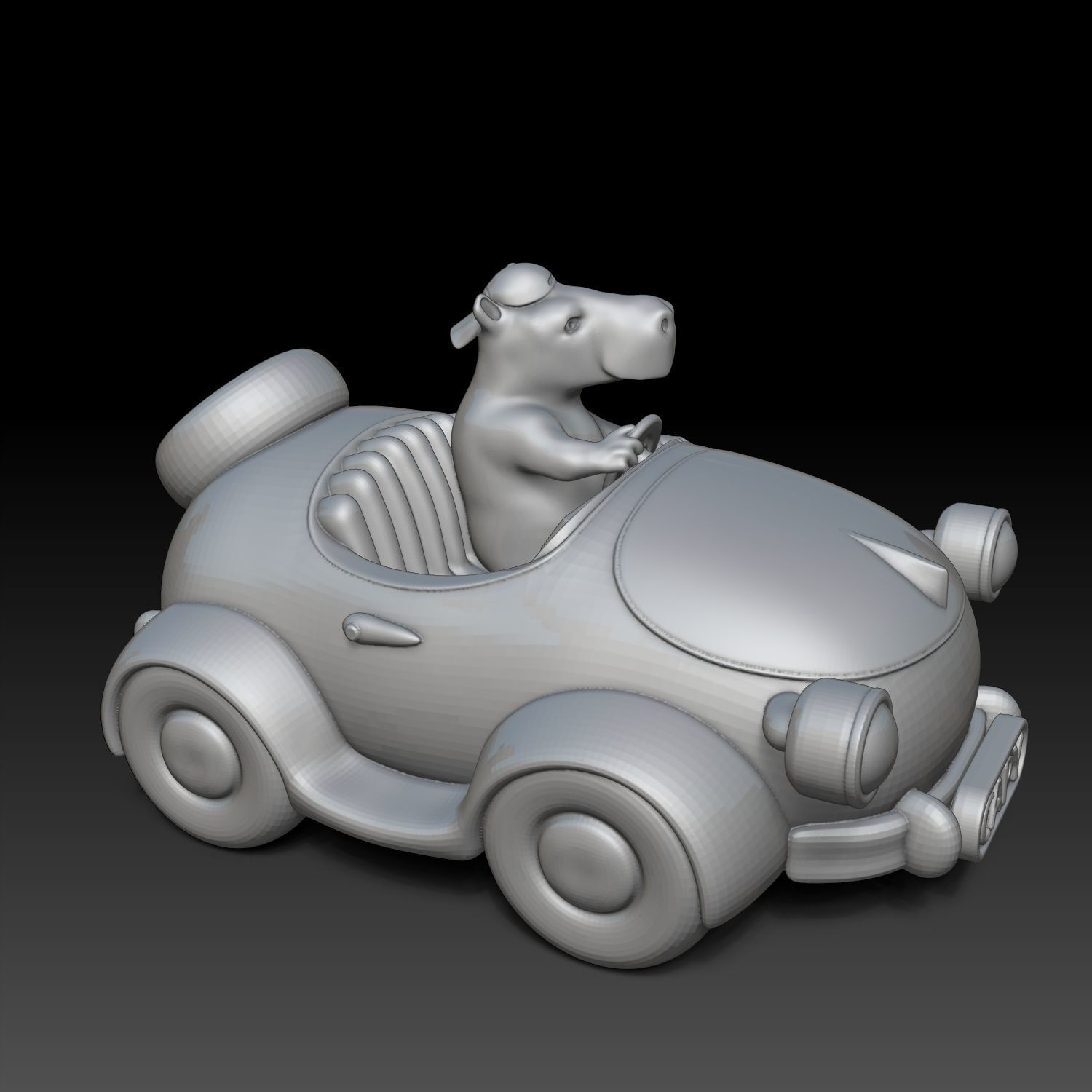 Capybara pulling up 3D model 3D printable | CGTrader