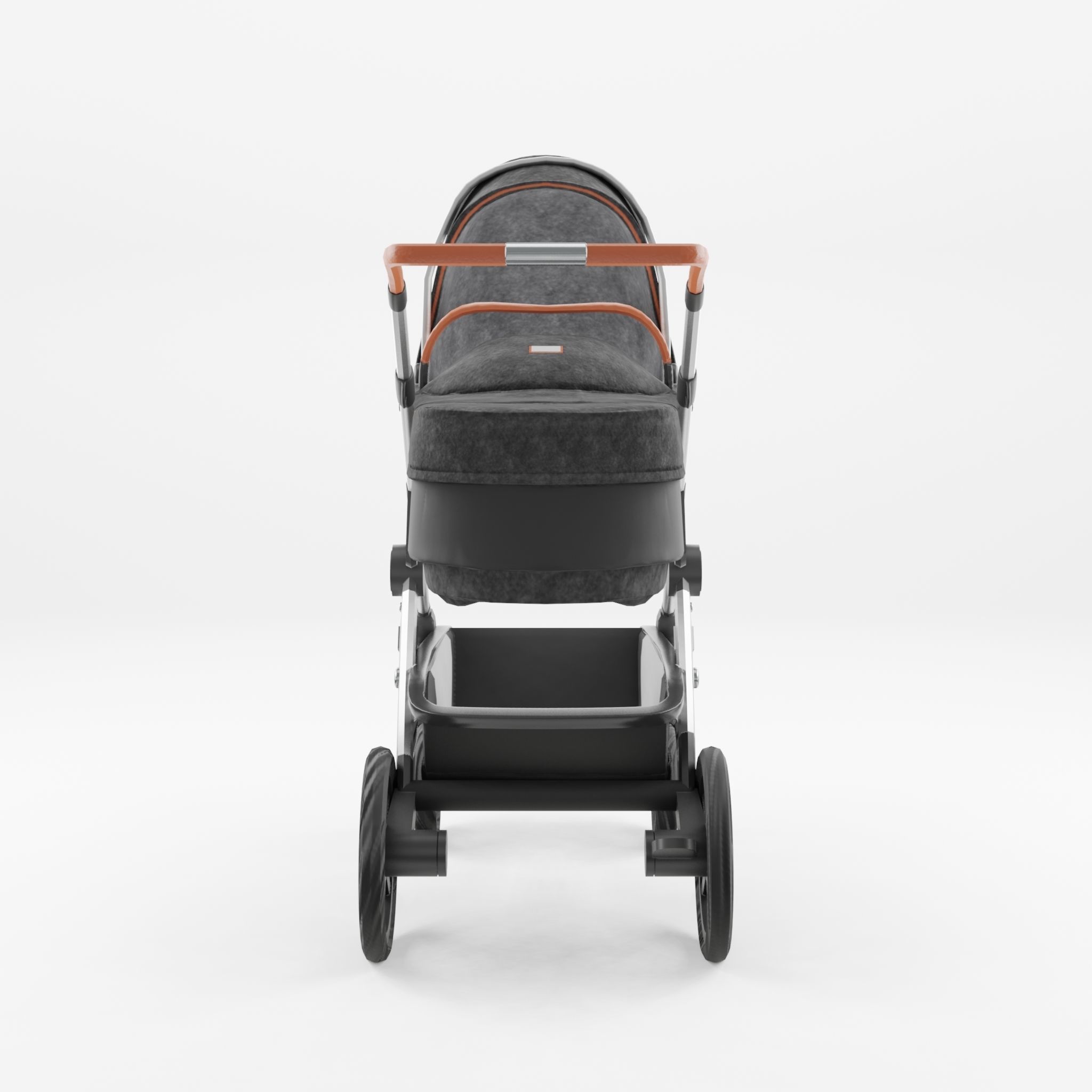 3D model 3D Model of Prams and Strollers - Silver Cross Wave Granite ...