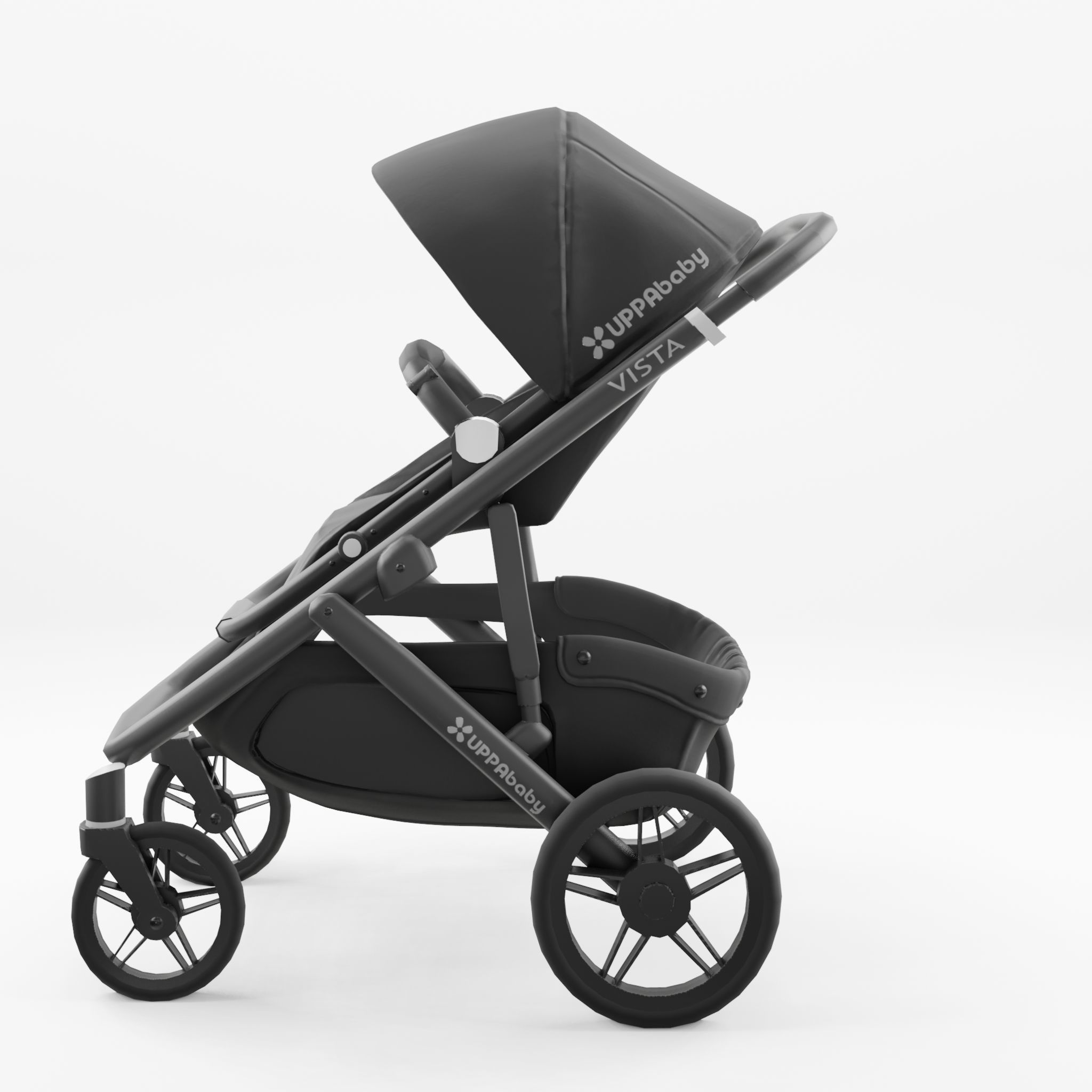 3D model 3D Model of Prams and Strollers - Uppababy Vista Jake VR / AR ...