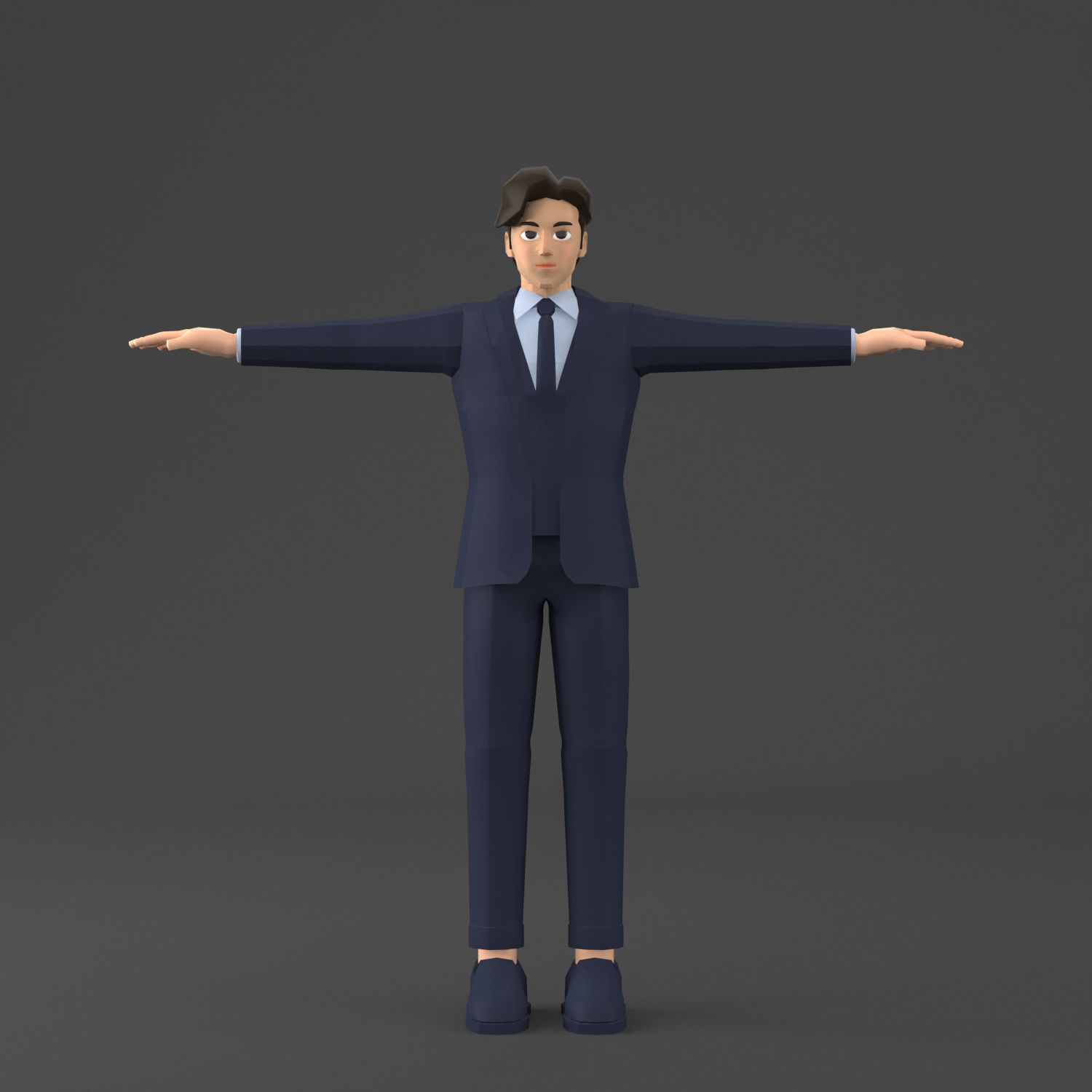 3D model BusinessMan 3D Cartoon Model VR / AR / low-poly | CGTrader