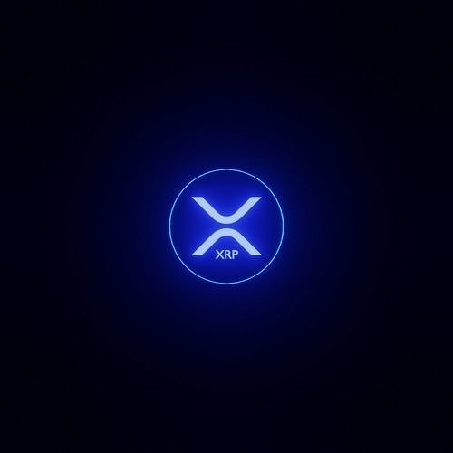 Neon Blue XRP Rain 3D model | CGTrader