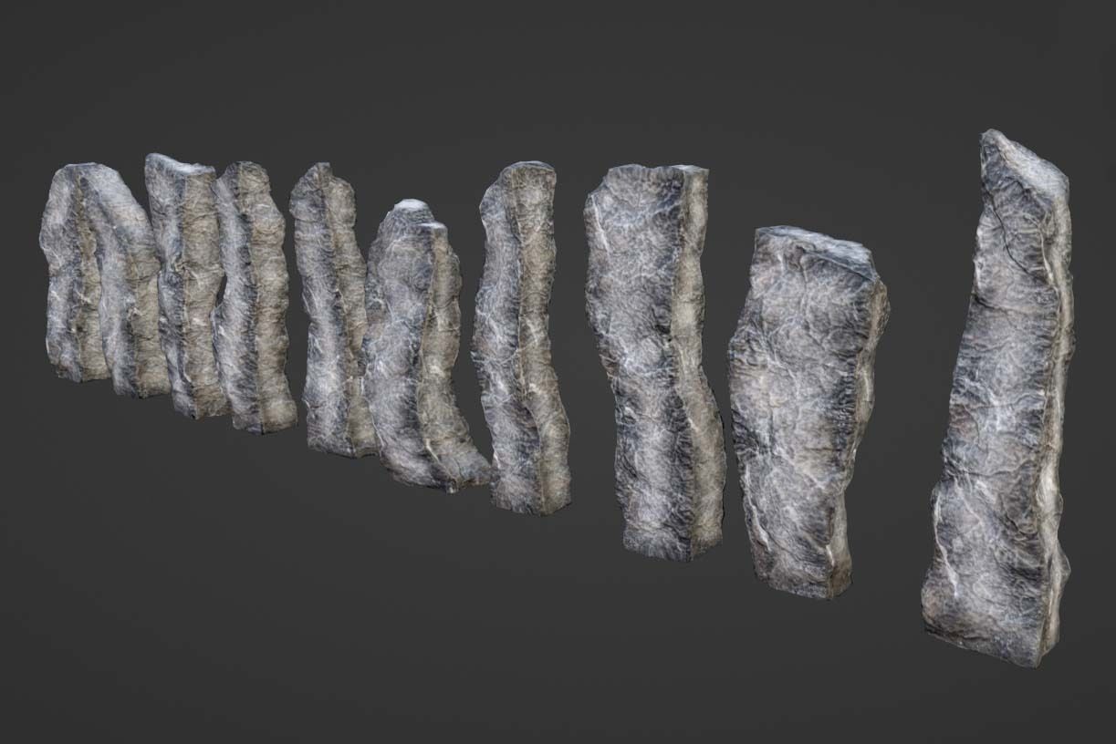 3D model Standing Stones - 10 Low-Poly Monolith Models - Game-Ready VR ...