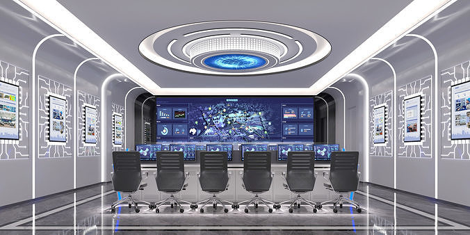 control room 3D model | CGTrader