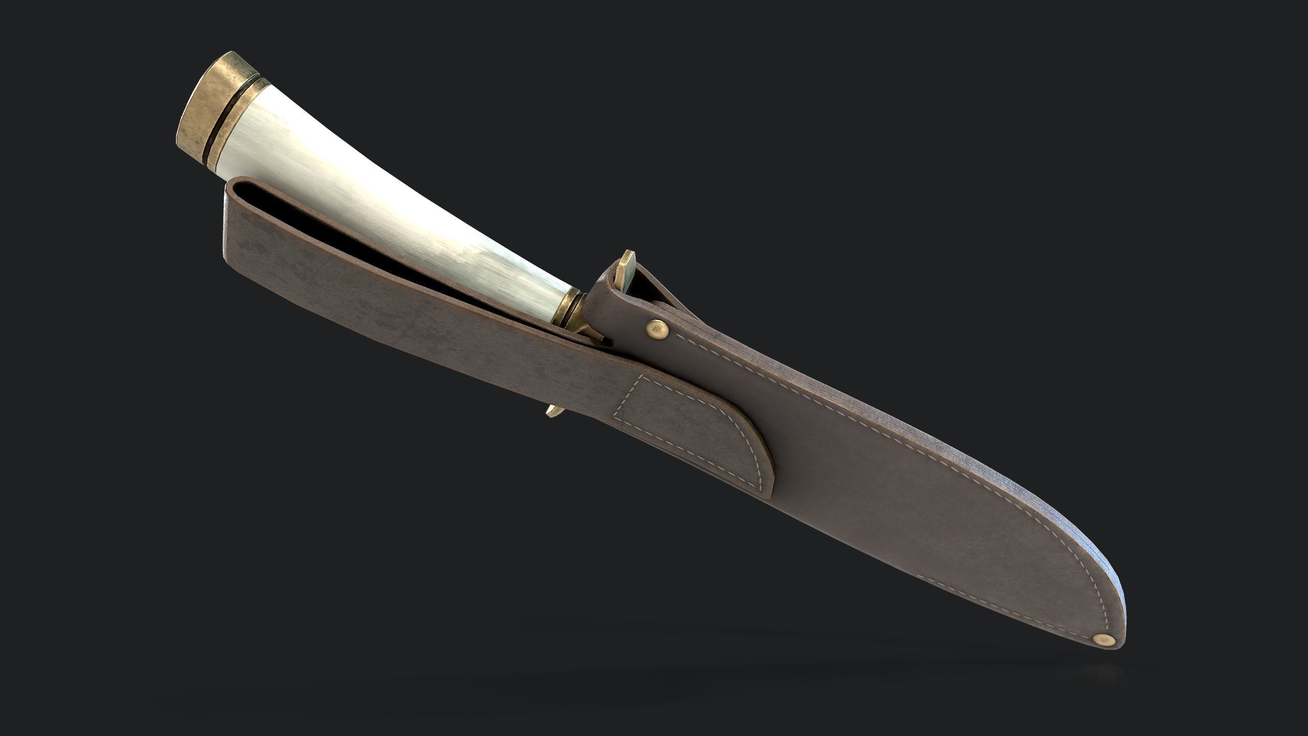 3D model Knife with Sheath VR / AR / low-poly | CGTrader