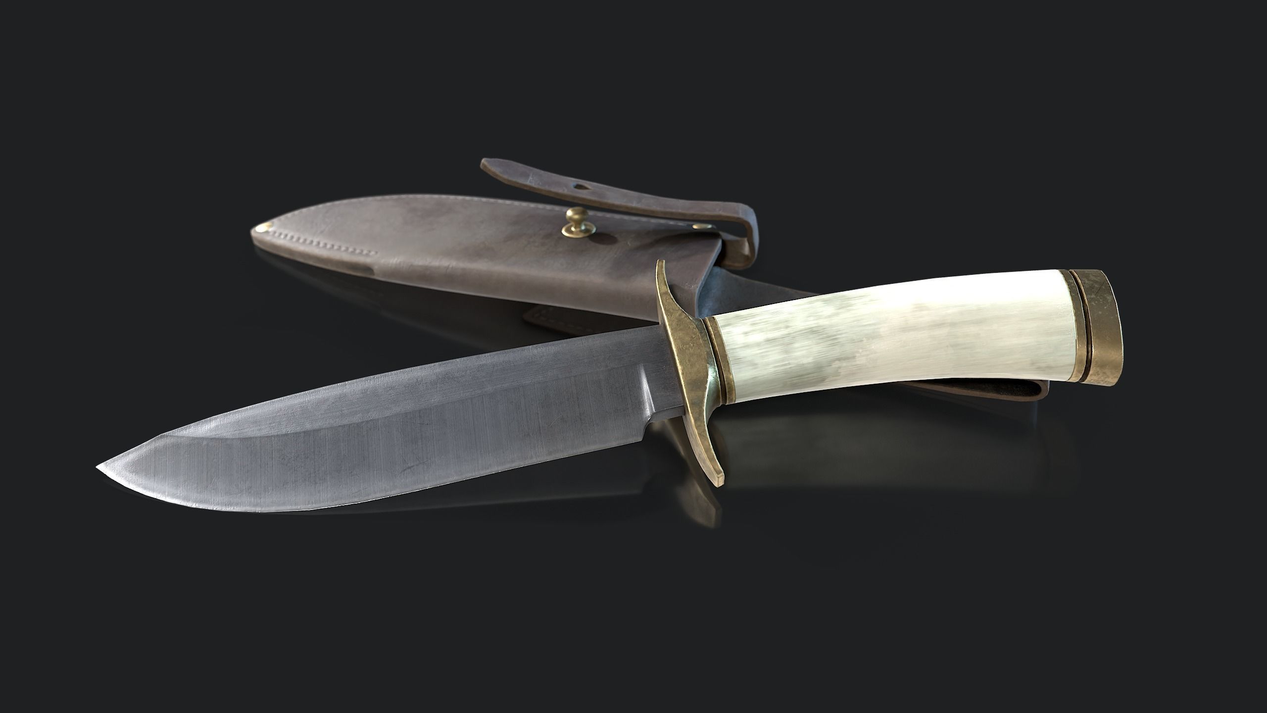 3D model Knife with Sheath VR / AR / low-poly | CGTrader