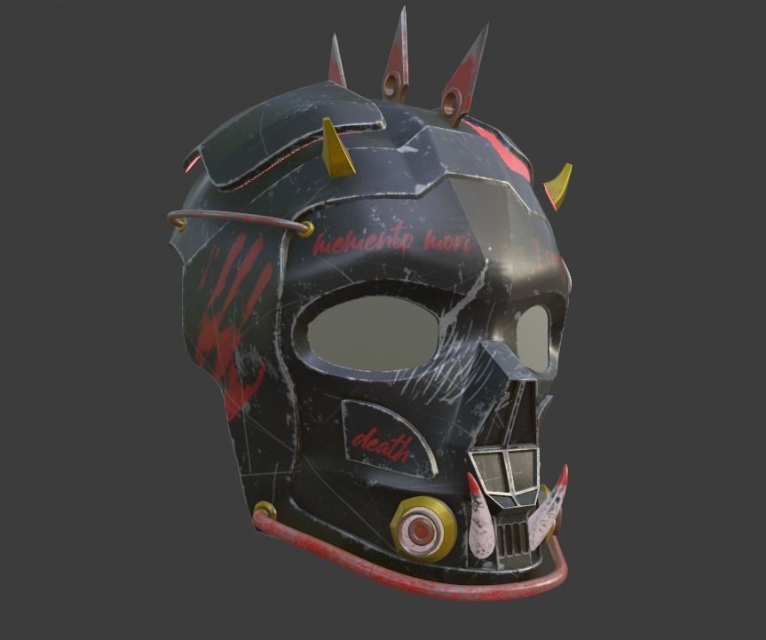 devil mask cyberpunk 3D model | CGTrader