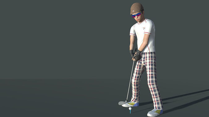 Golf Action Actions 3D model animated rigged | CGTrader