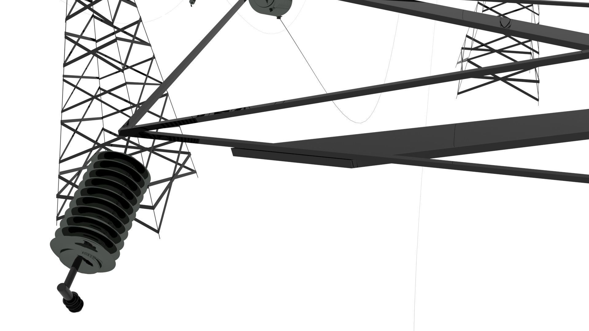 Powerline of Electric Transmission towers 3D model | CGTrader