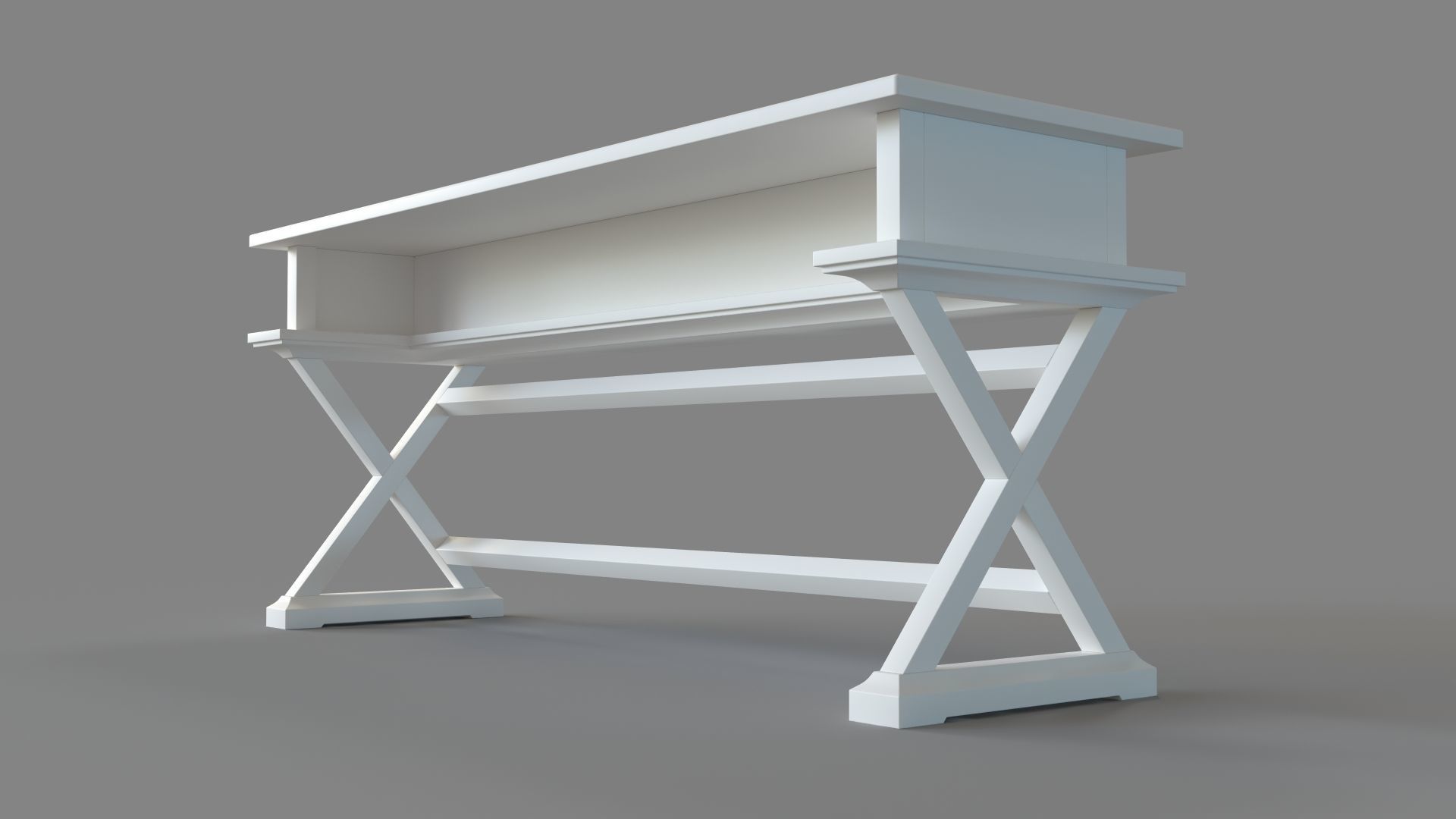 Bannister Island Console Table 3D model | CGTrader