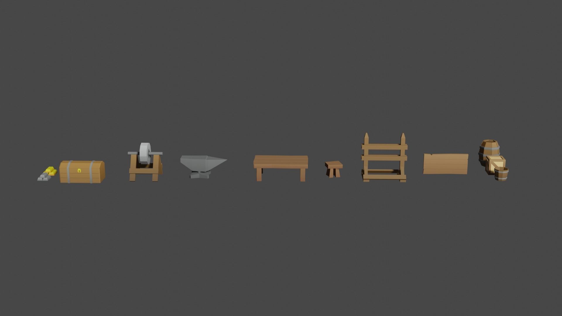 3D model Low Poly Blacksmith Fantasy Stylized VR / AR / low-poly | CGTrader