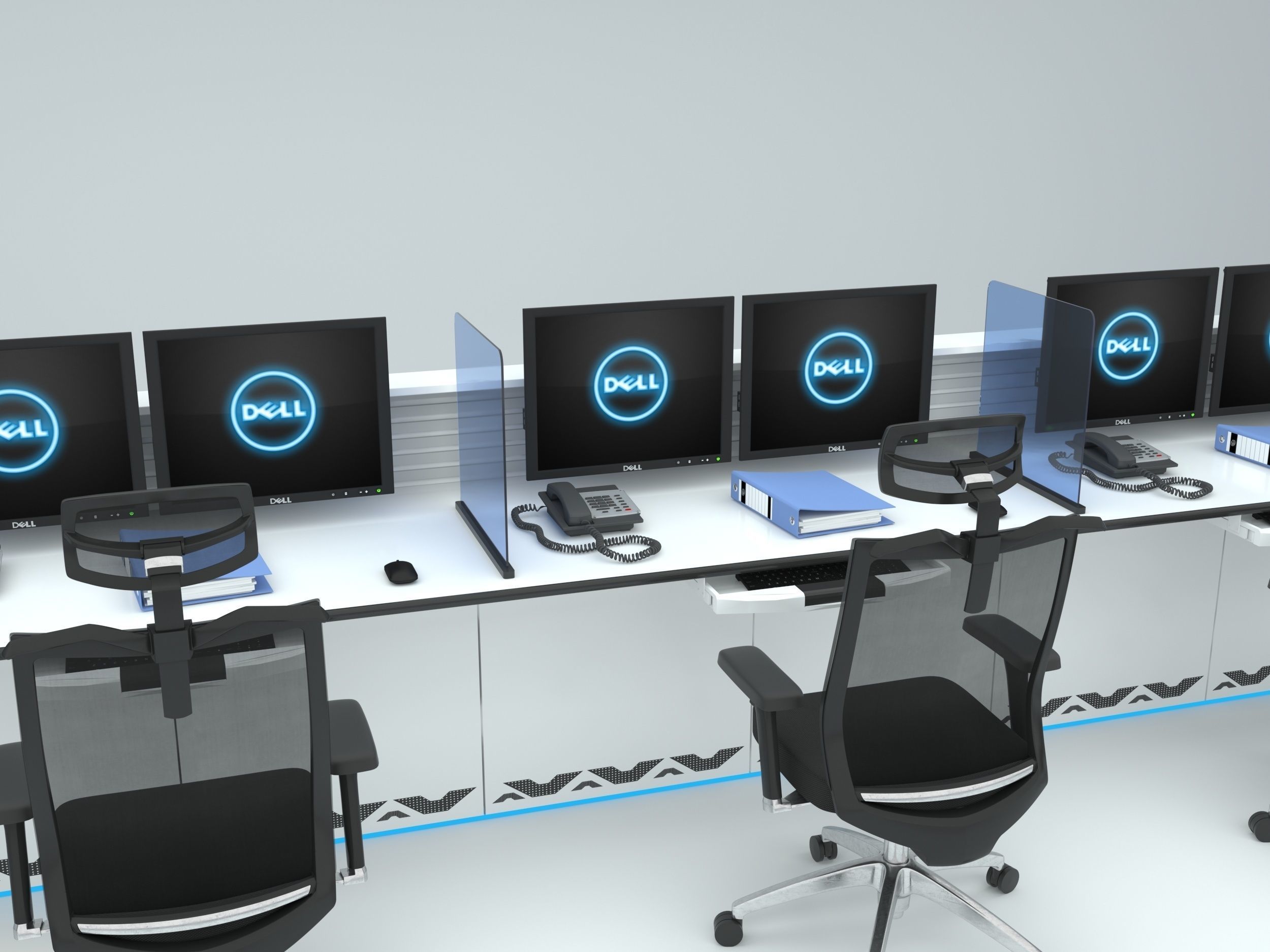 Office Workstation 3D model | CGTrader