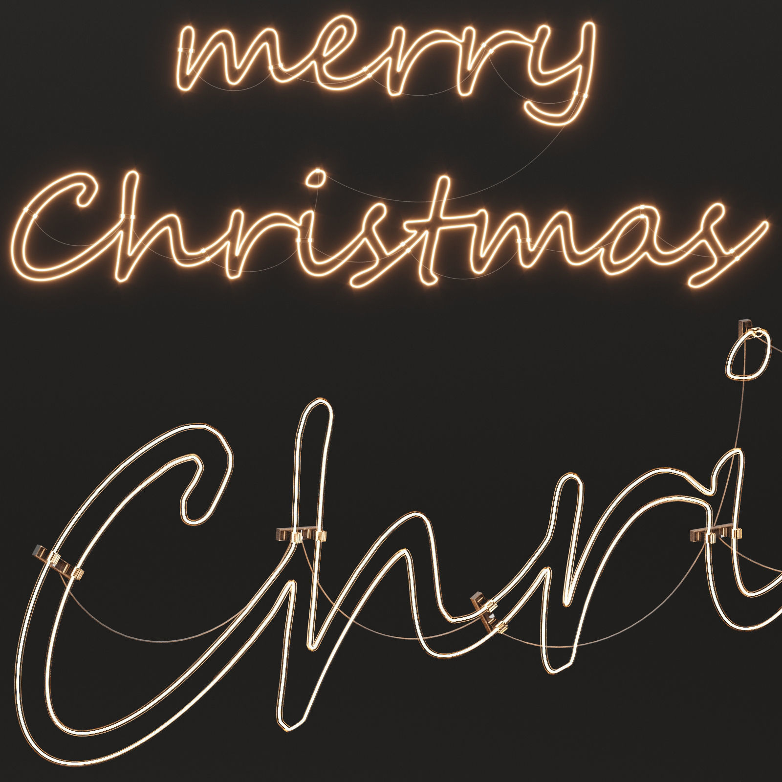 Neon Light Lamp 01 3D model | CGTrader