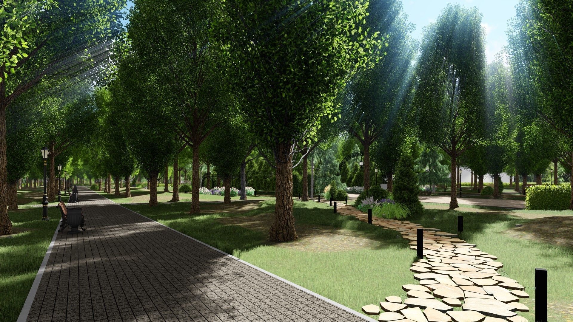 3D model of the city park 3D model | CGTrader