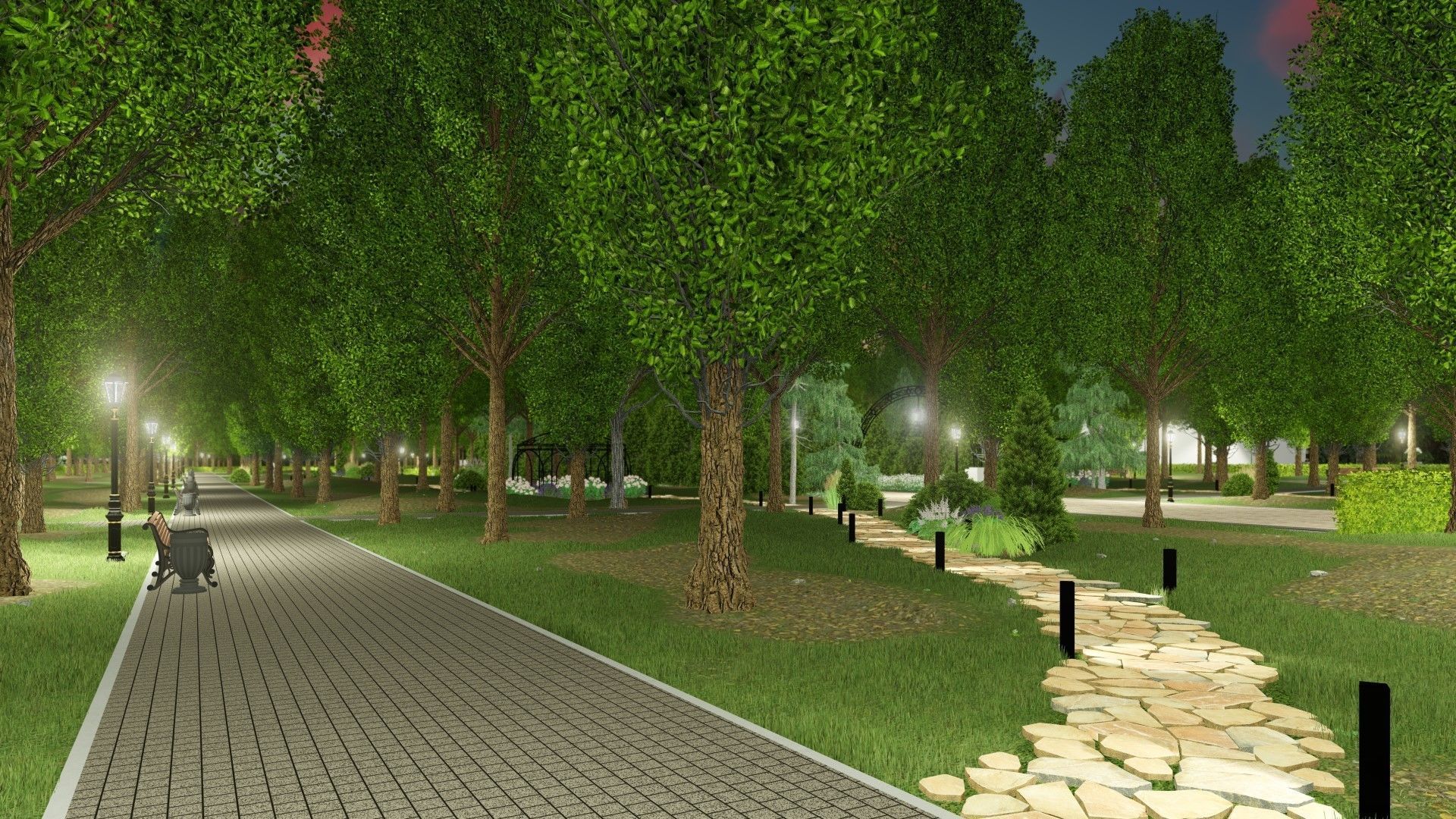 3D model of the city park 3D model | CGTrader