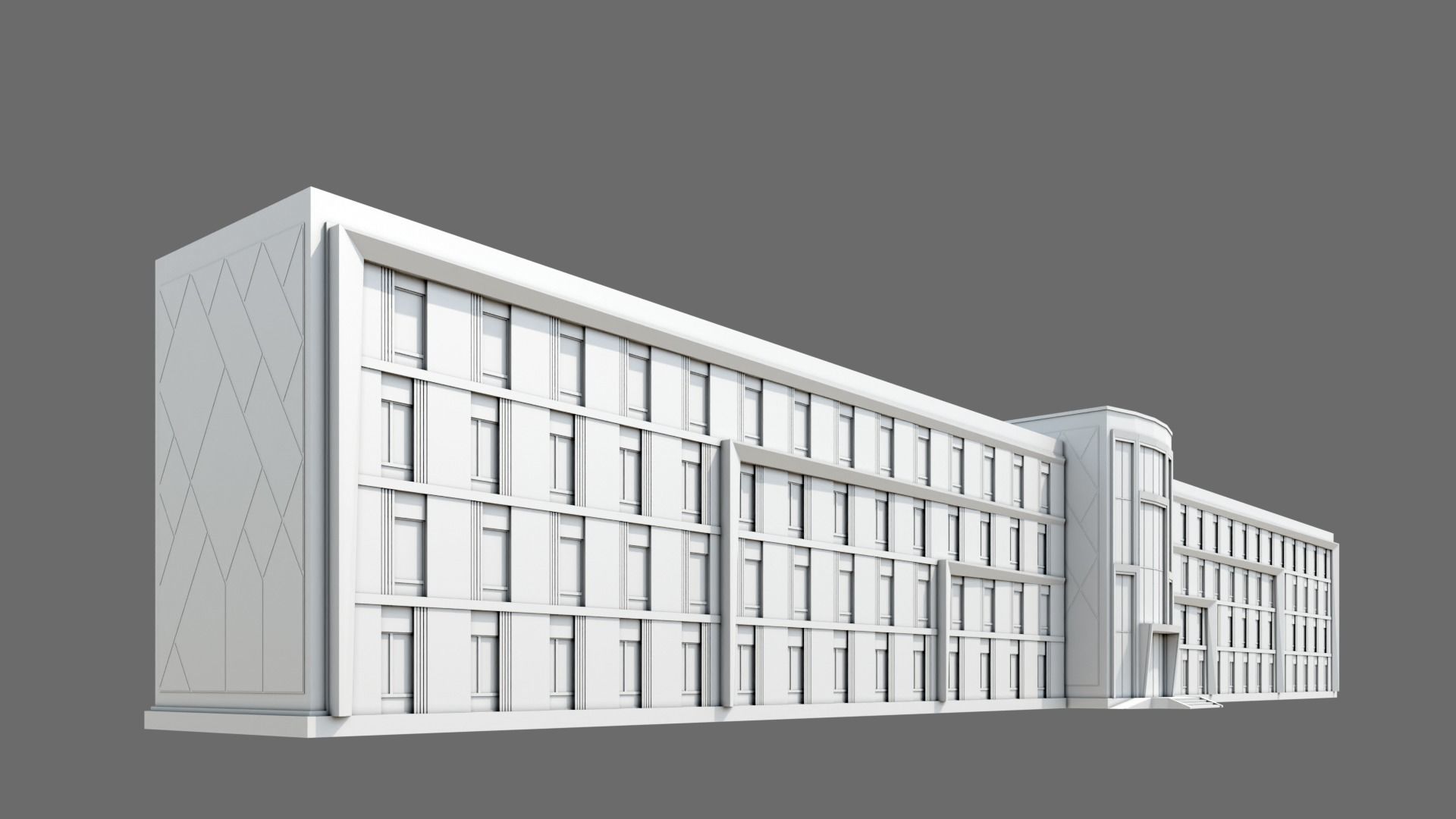 High School ID029 3D model | CGTrader