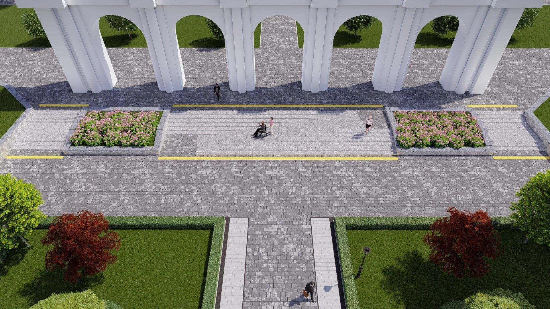 3D model of the square in the classic style of 2 versions 3D model ...