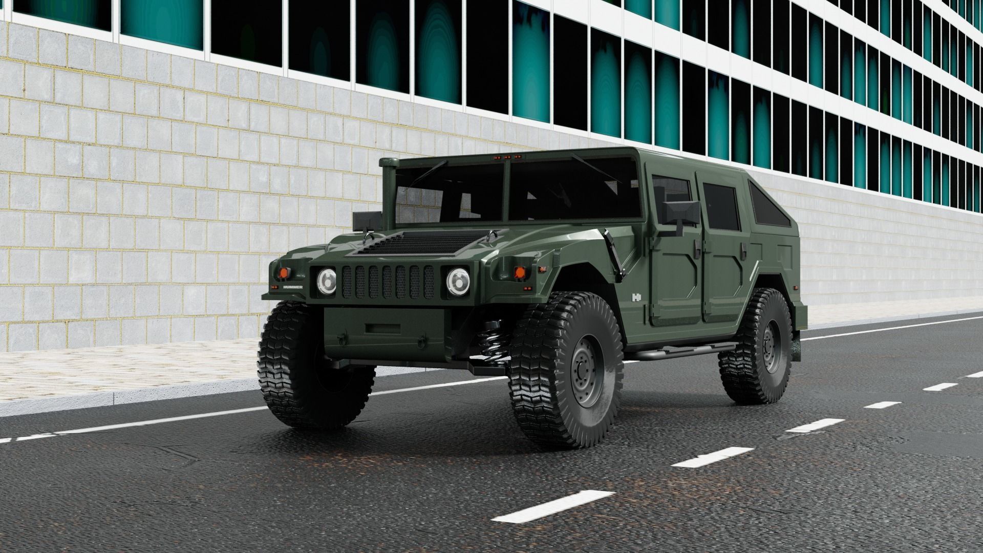 HUMVEE 1993 old HUMMER H1 FOR SUBDIVISION 3D model | CGTrader