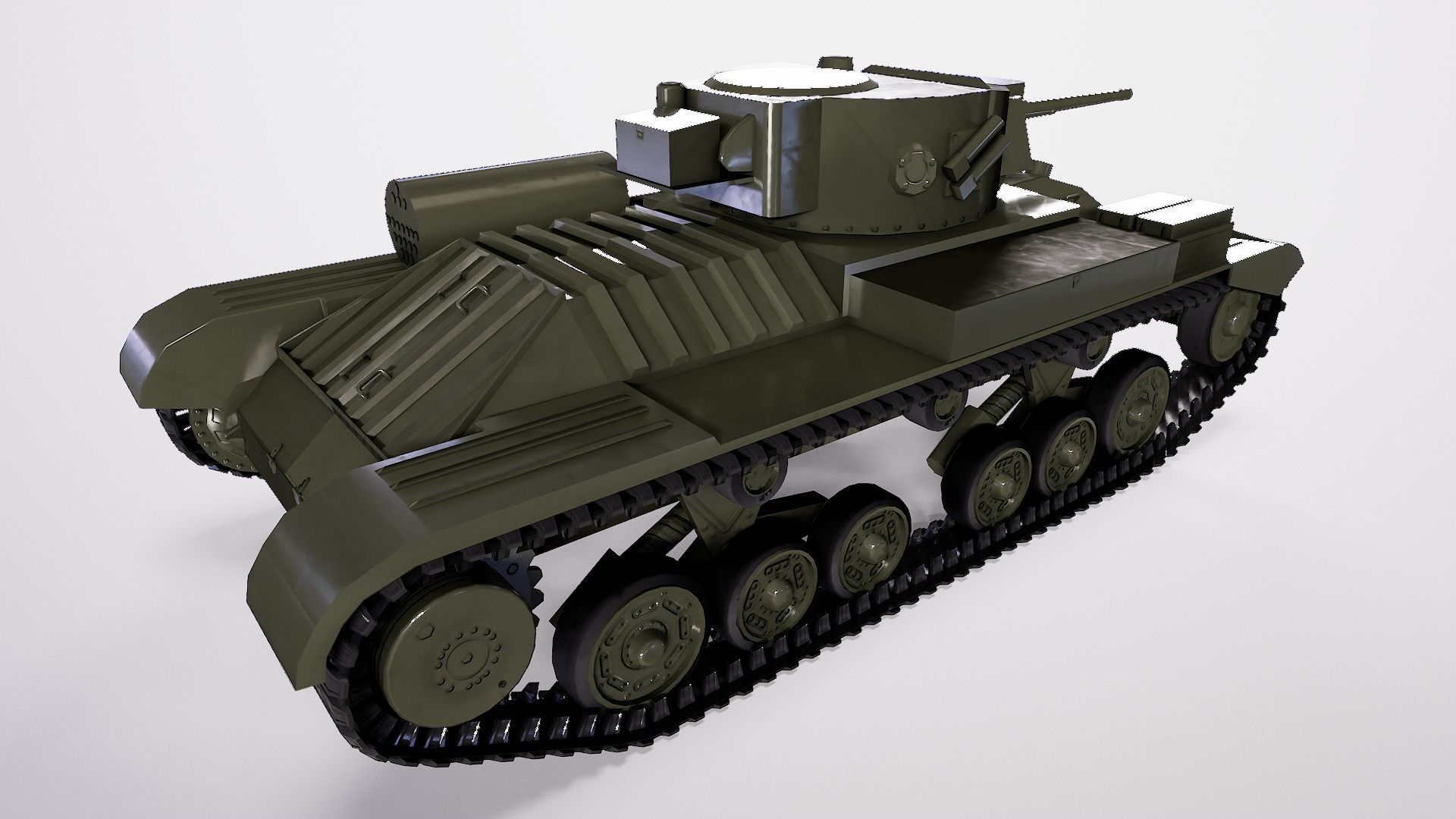 3D model Infantry Tank MkIII Valentine- V VR / AR / low-poly | CGTrader