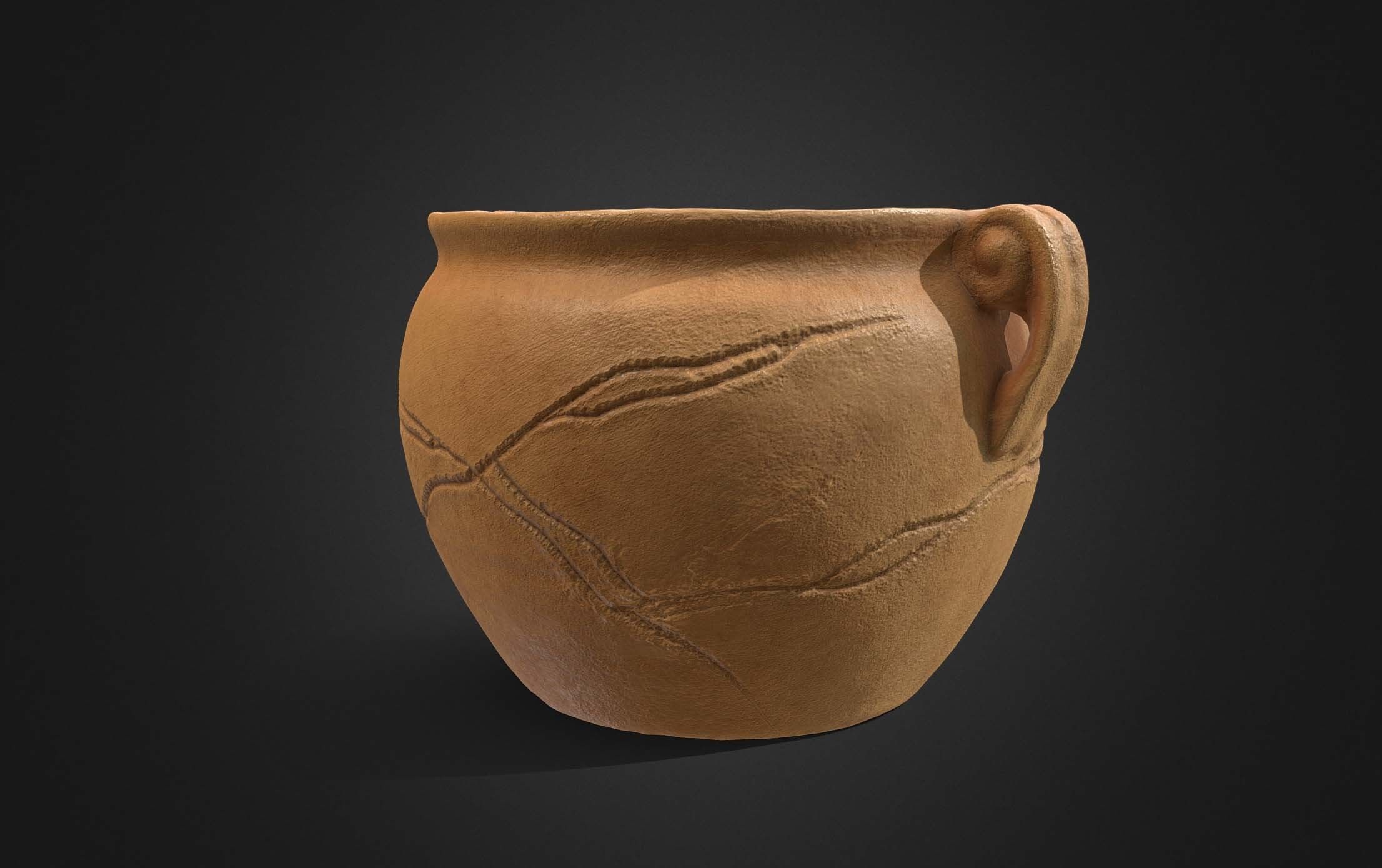 3D model Clay Pot 01 - Optimized Scan VR / AR / low-poly | CGTrader