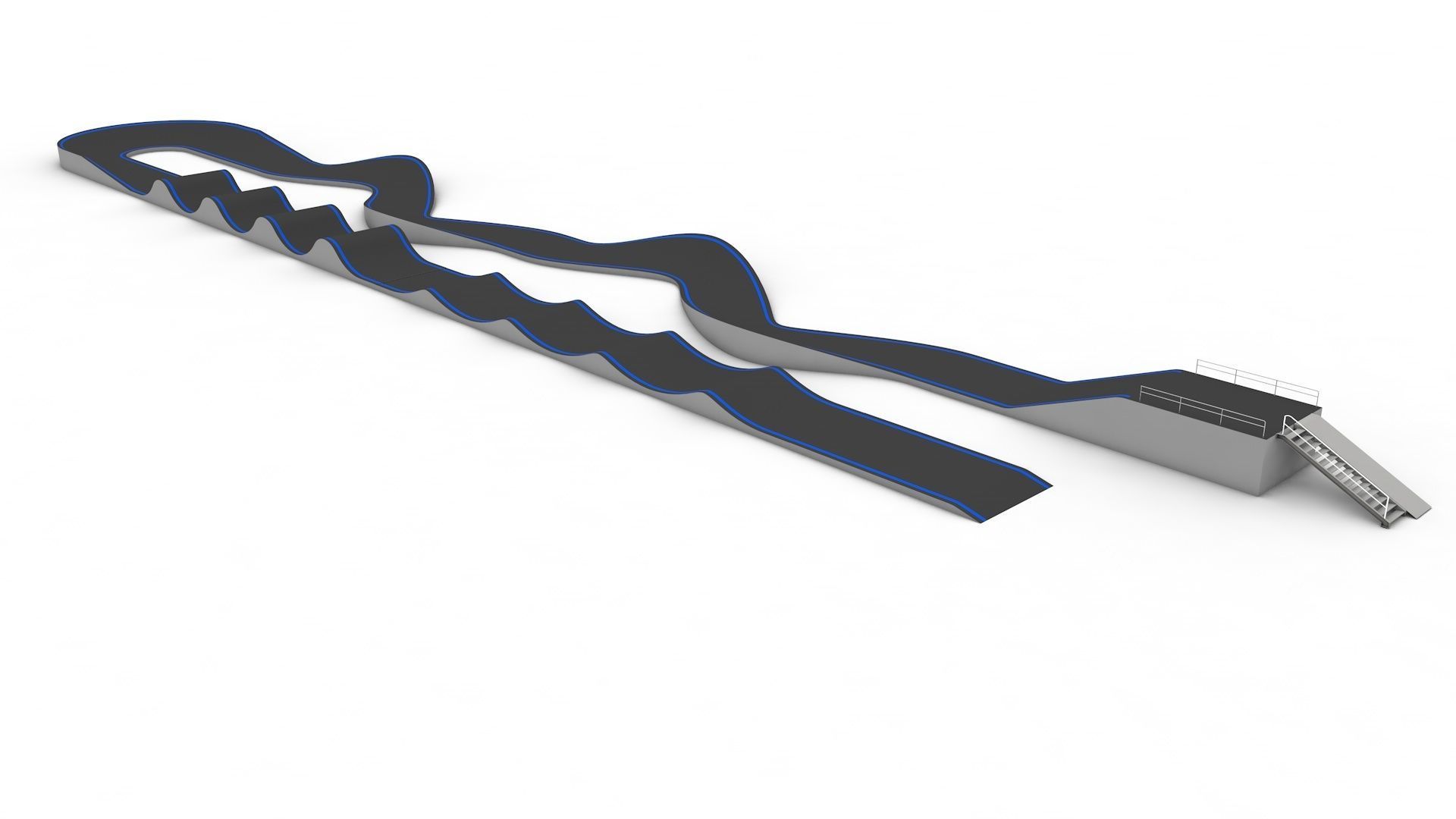 Pump track kit and 3 pre-built tracks 3D model | CGTrader