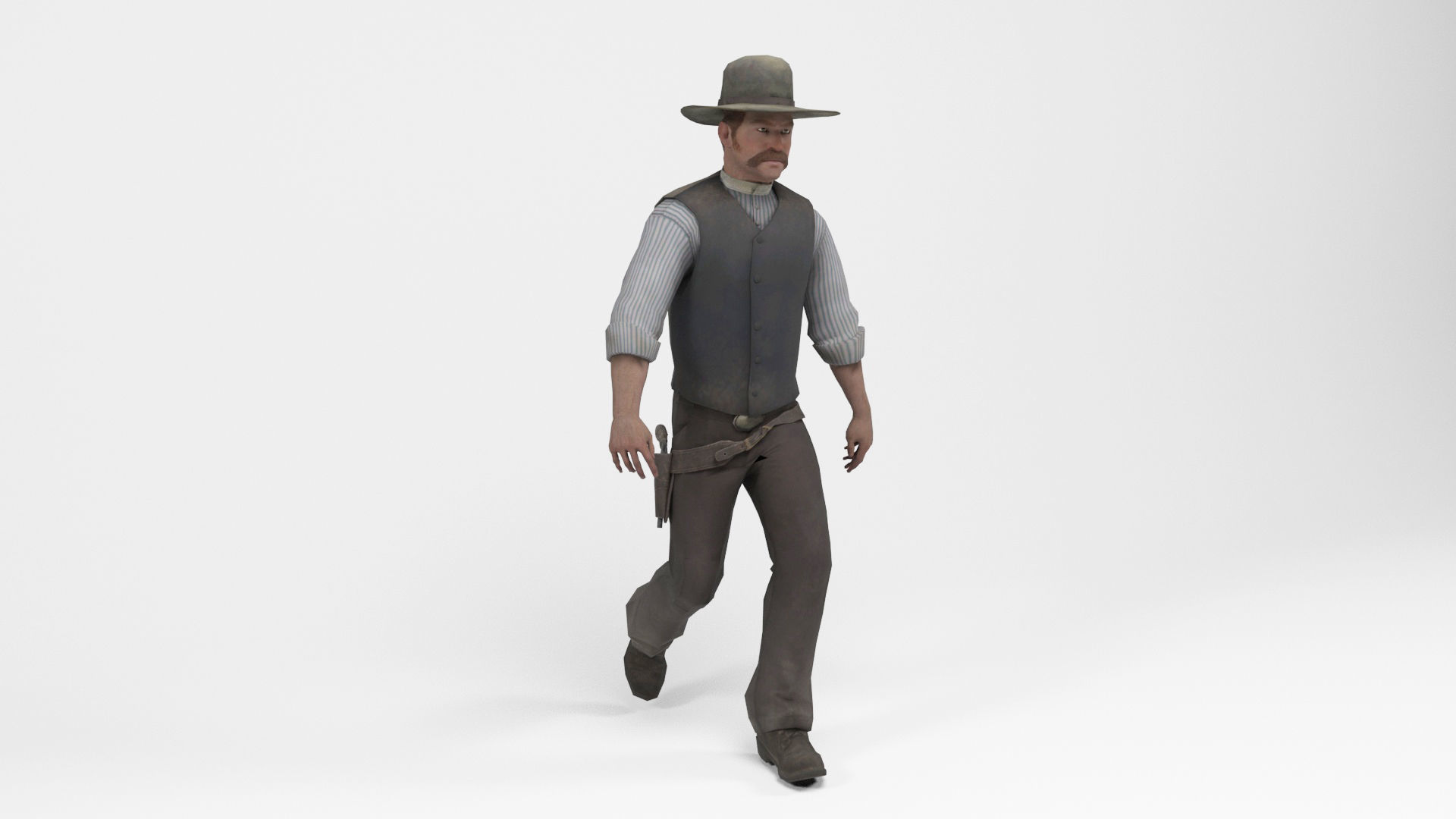 3D model West Cowboy 3 VR / AR / low-poly | CGTrader