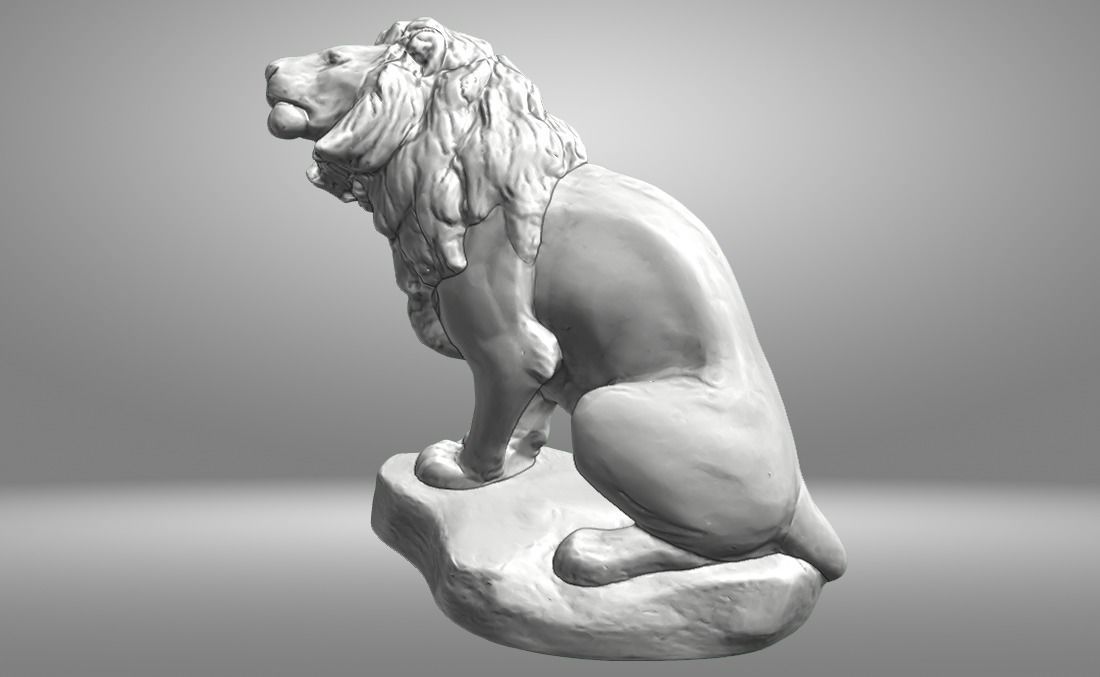 Lion Sculpture 3D model 3D printable | CGTrader