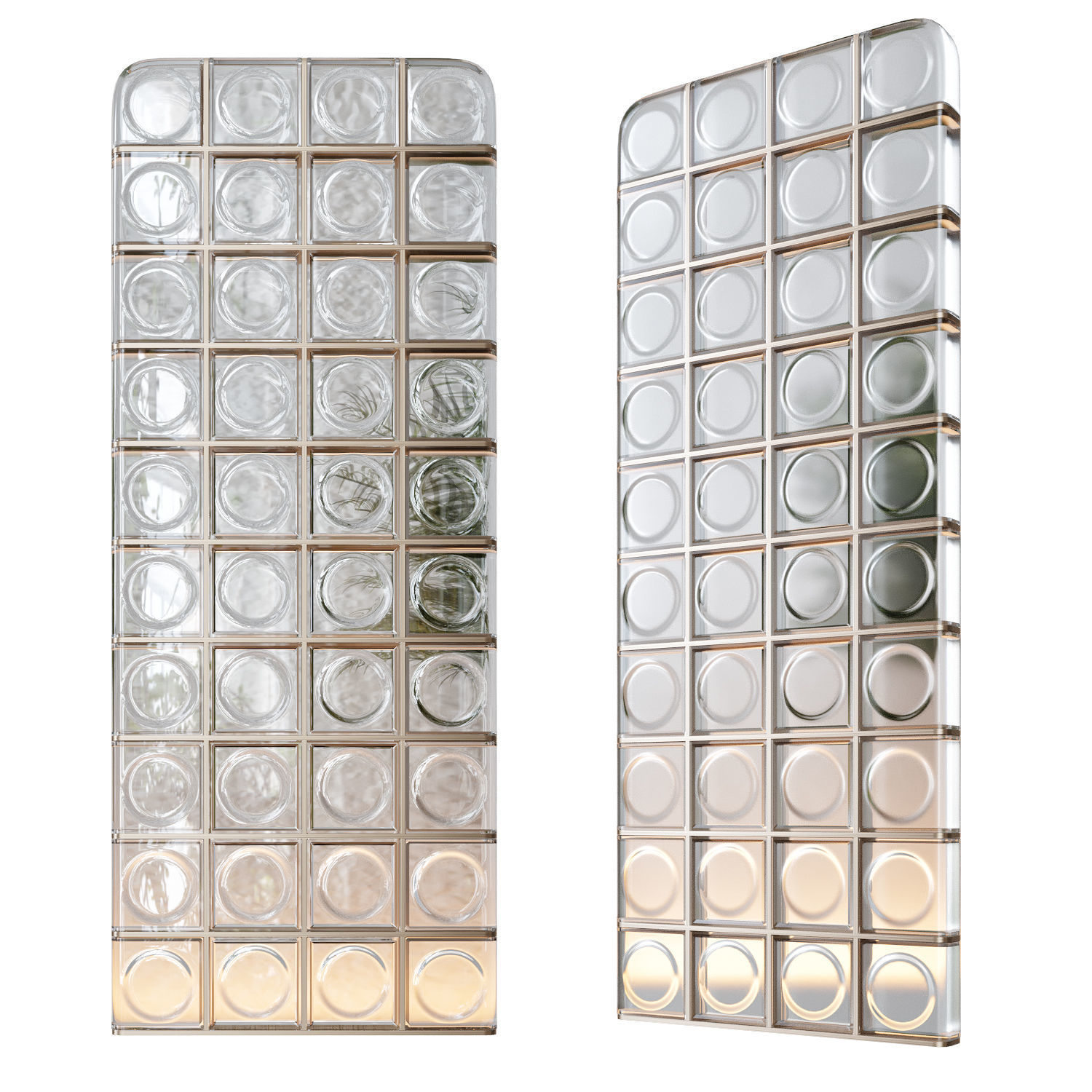 glass block partition 3D model | CGTrader