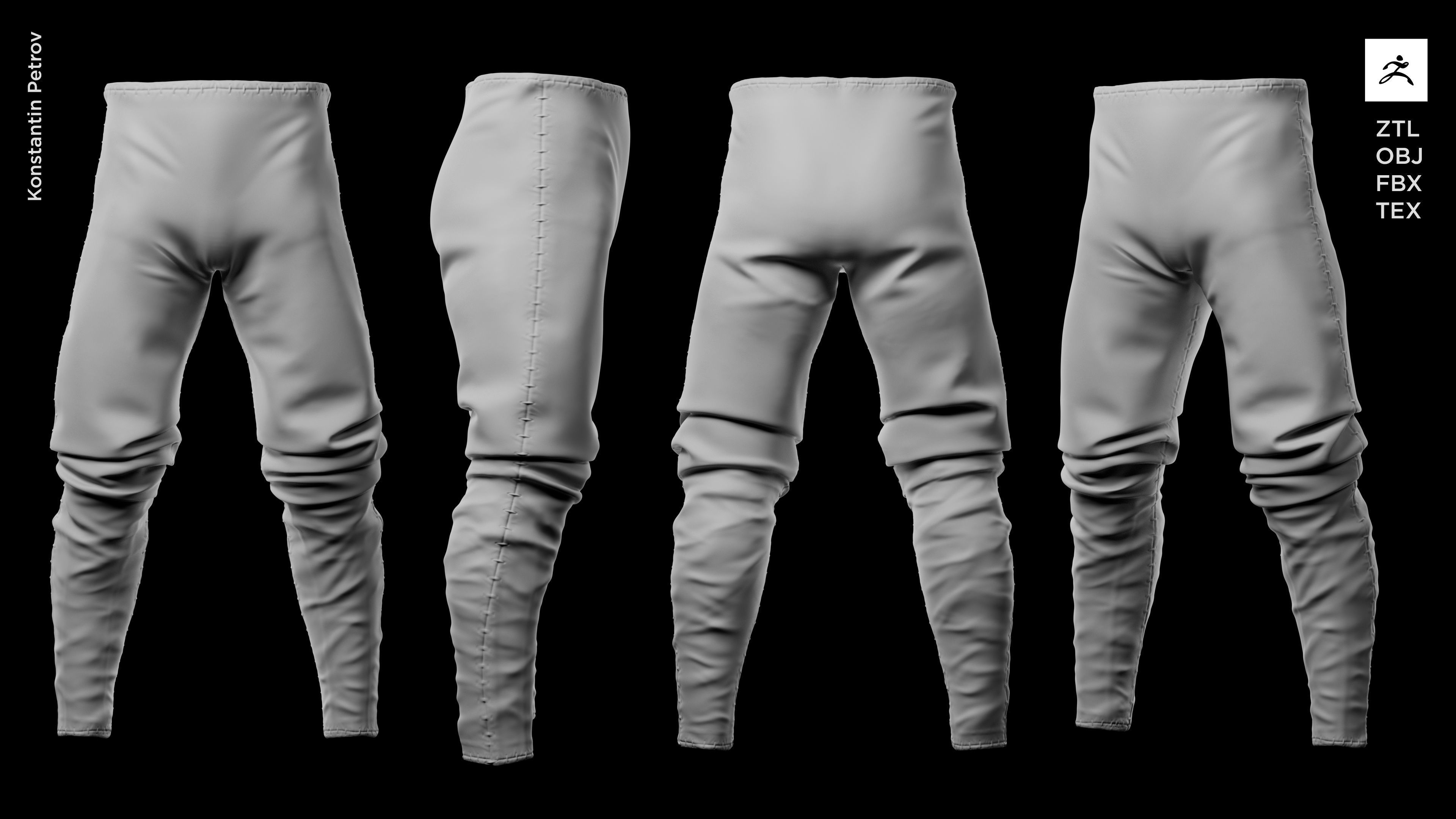 3d Model Medieval Clothing Pants 001 Digital Armor Game Assets Vr Ar Low Poly Cgtrader