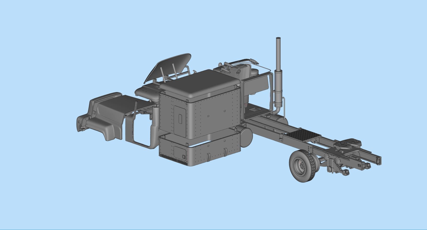 STL printable truck model kit rubber duck from the movie 3D model 3D ...