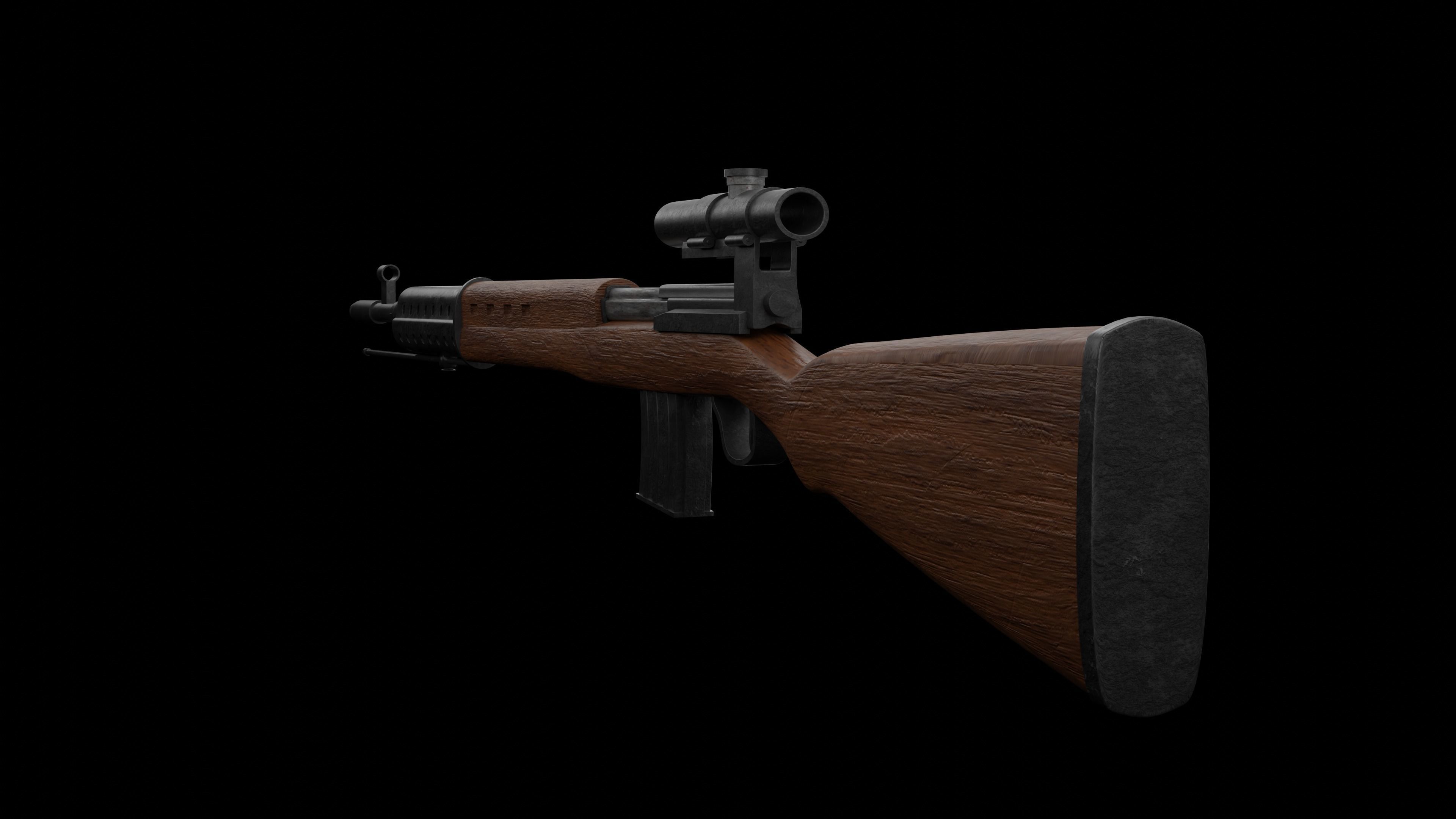 3D model SVT- 40 Sniper Rifle VR / AR / low-poly | CGTrader