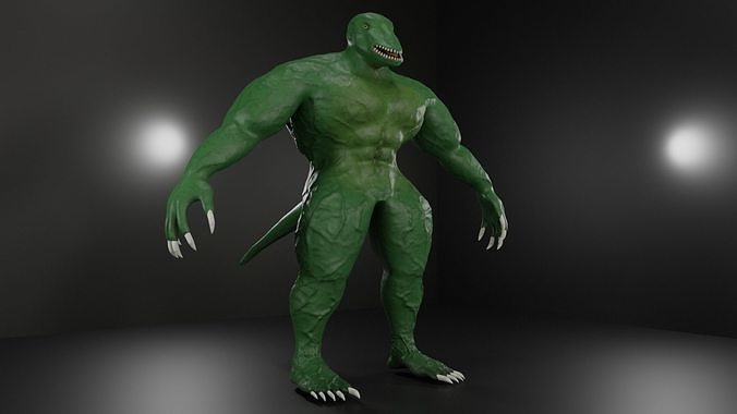 3D model Lizard Man VR / AR / low-poly | CGTrader