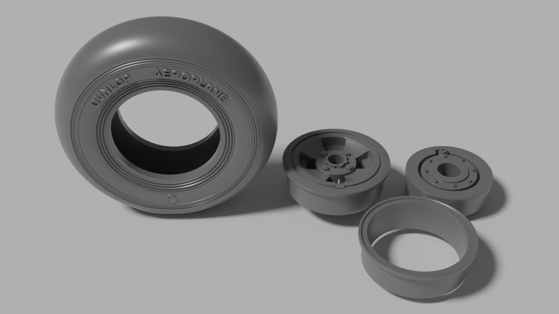 Hawker Hurricane Main and TailWheel set 3D model 3D printable | CGTrader