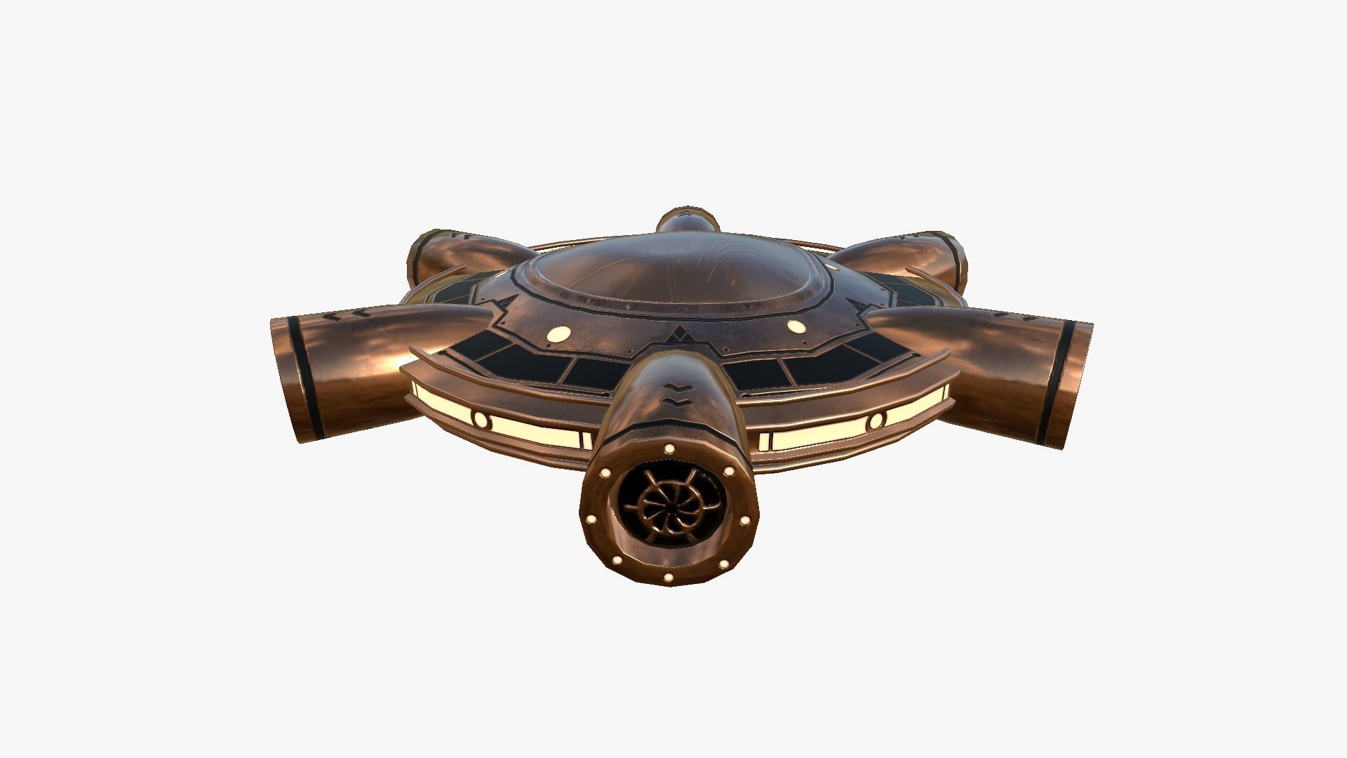 3D model Alien Spaceship UFO J06 Copper - Sci Fi Spacecraft Design VR ...