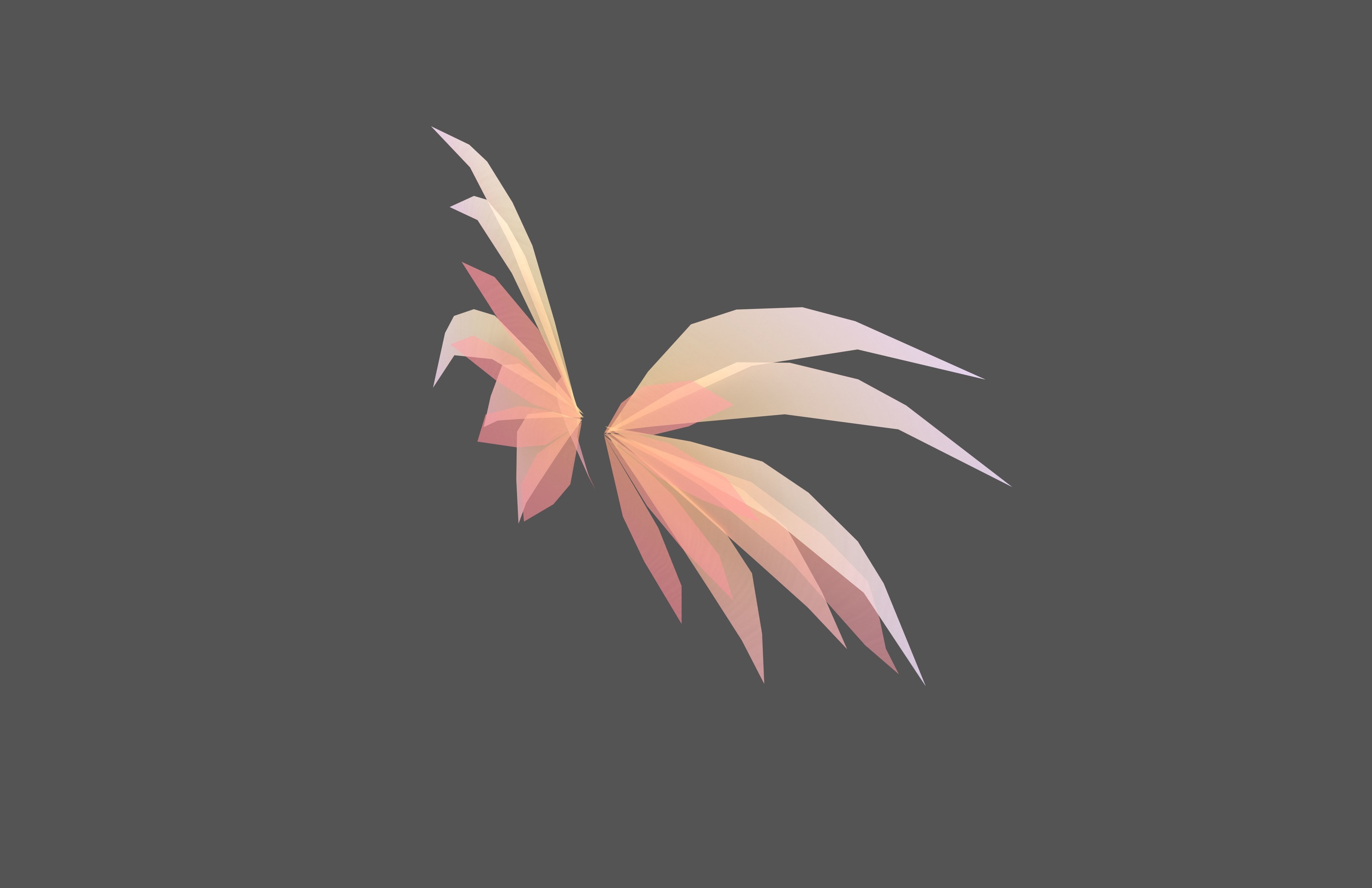 3D model Low Poly Wings v4 001 VR / AR / low-poly | CGTrader