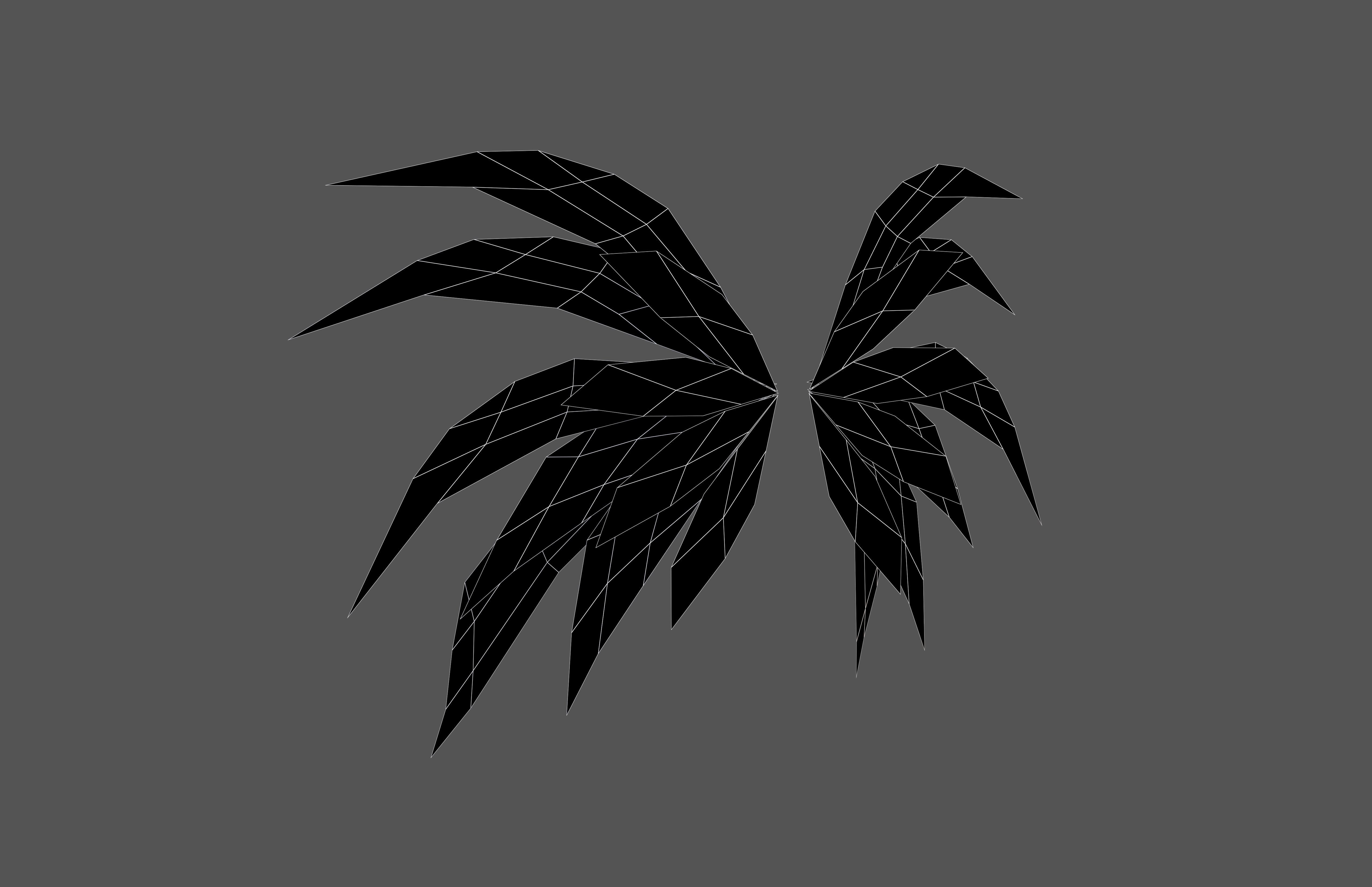 3D model Low Poly Wings v4 001 VR / AR / low-poly | CGTrader