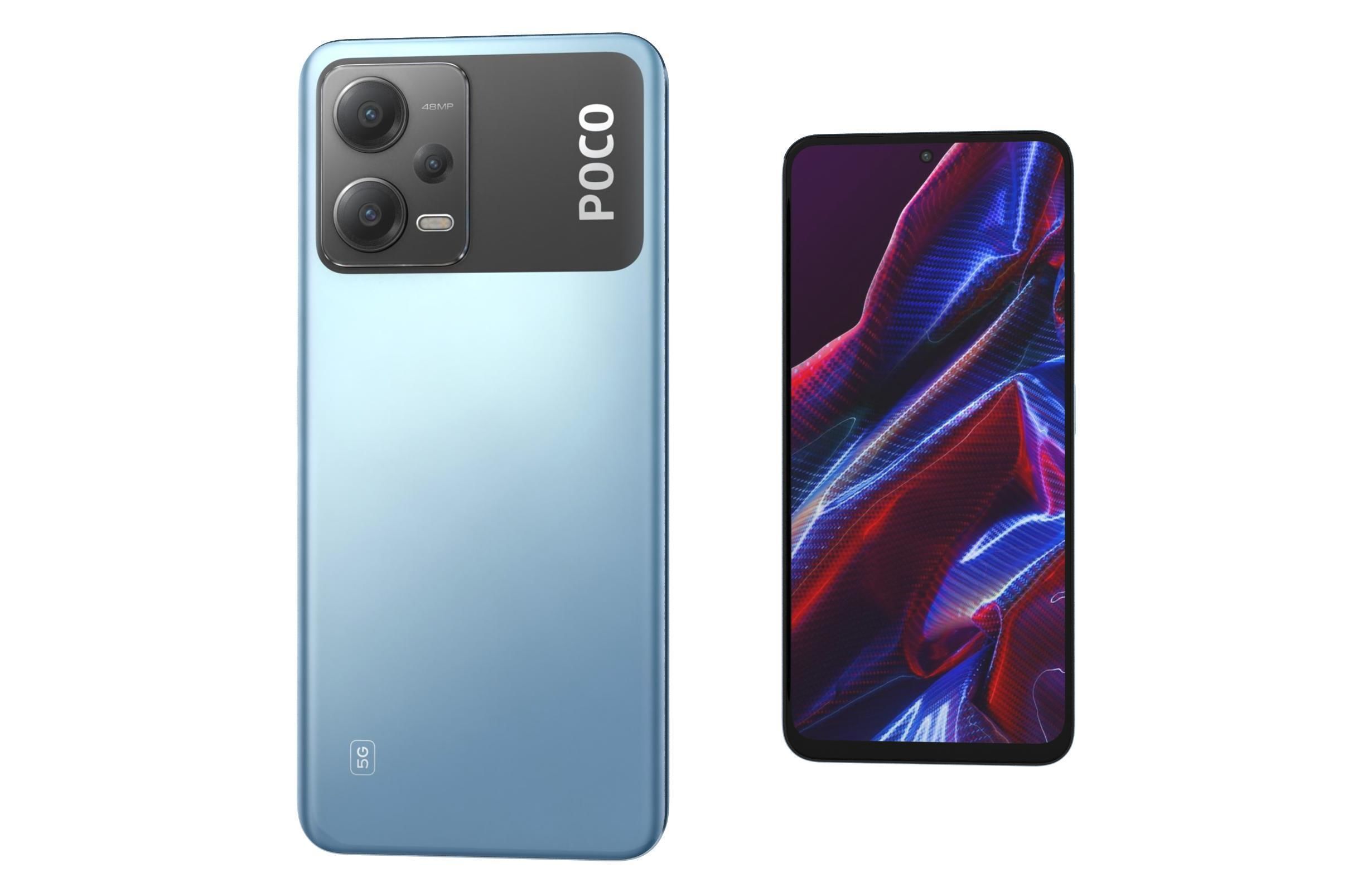 Xiaomi Poco X5 Blue 3D model | CGTrader