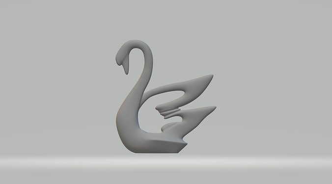 Swan Ornament 3D model 3D printable | CGTrader