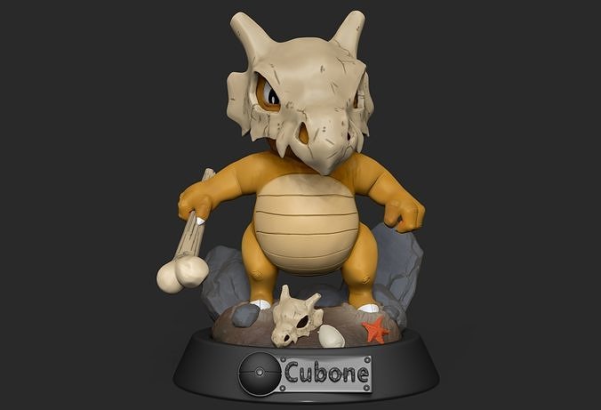 Pokemon Cubone 3D print STL file 3D model 3D printable | CGTrader