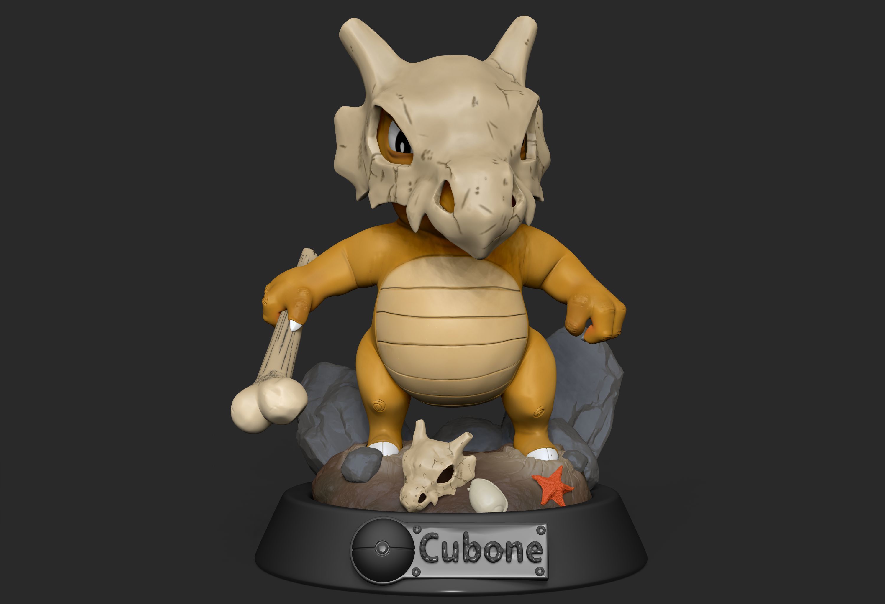 Pokemon Cubone 3D print STL file 3D model 3D printable | CGTrader