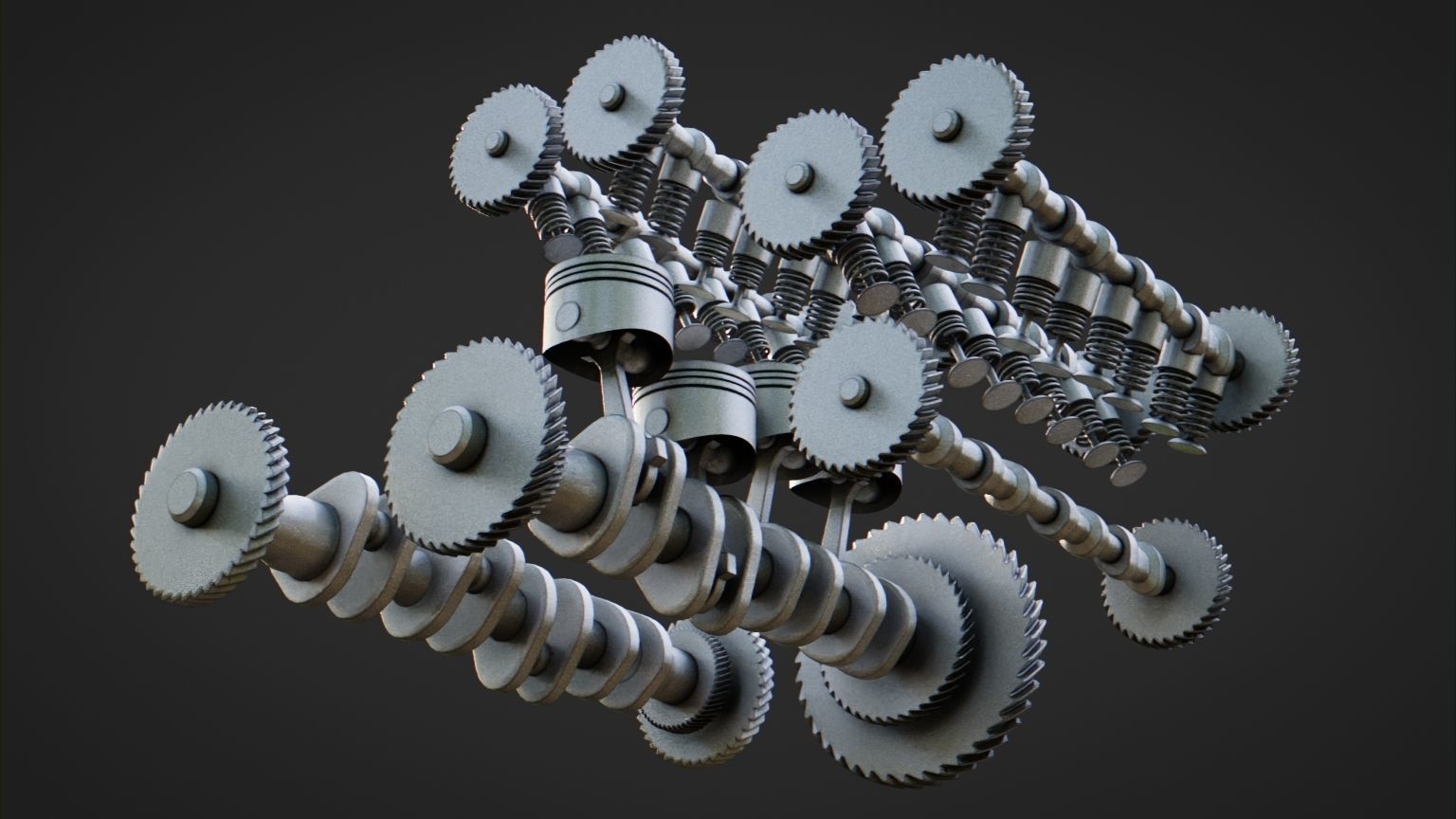 3D model Engine Parts VR / AR / low-poly | CGTrader